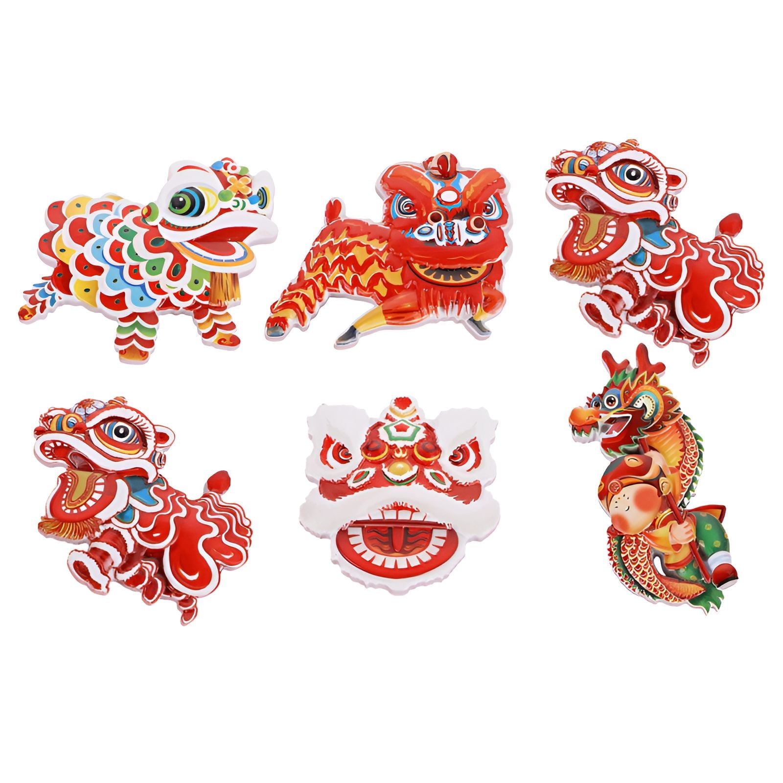 CCOCC 6Pcs Fridge Magnets,Chinese New Year Design Refrigerator Magnets ...