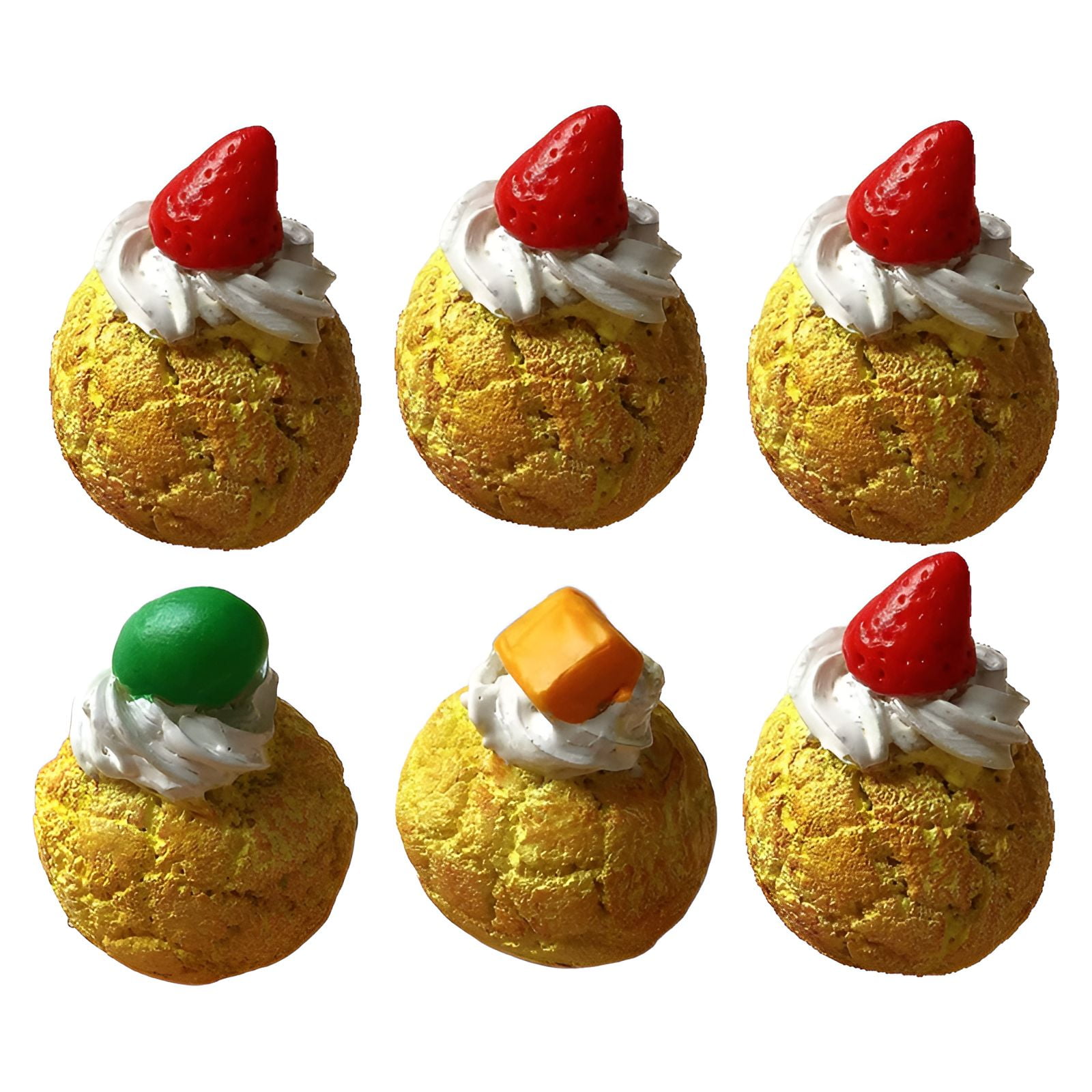 CCOCC 6Pcs Fridge Magnets,Strawberry Raisin Puff Heavy Duty Magnets ...