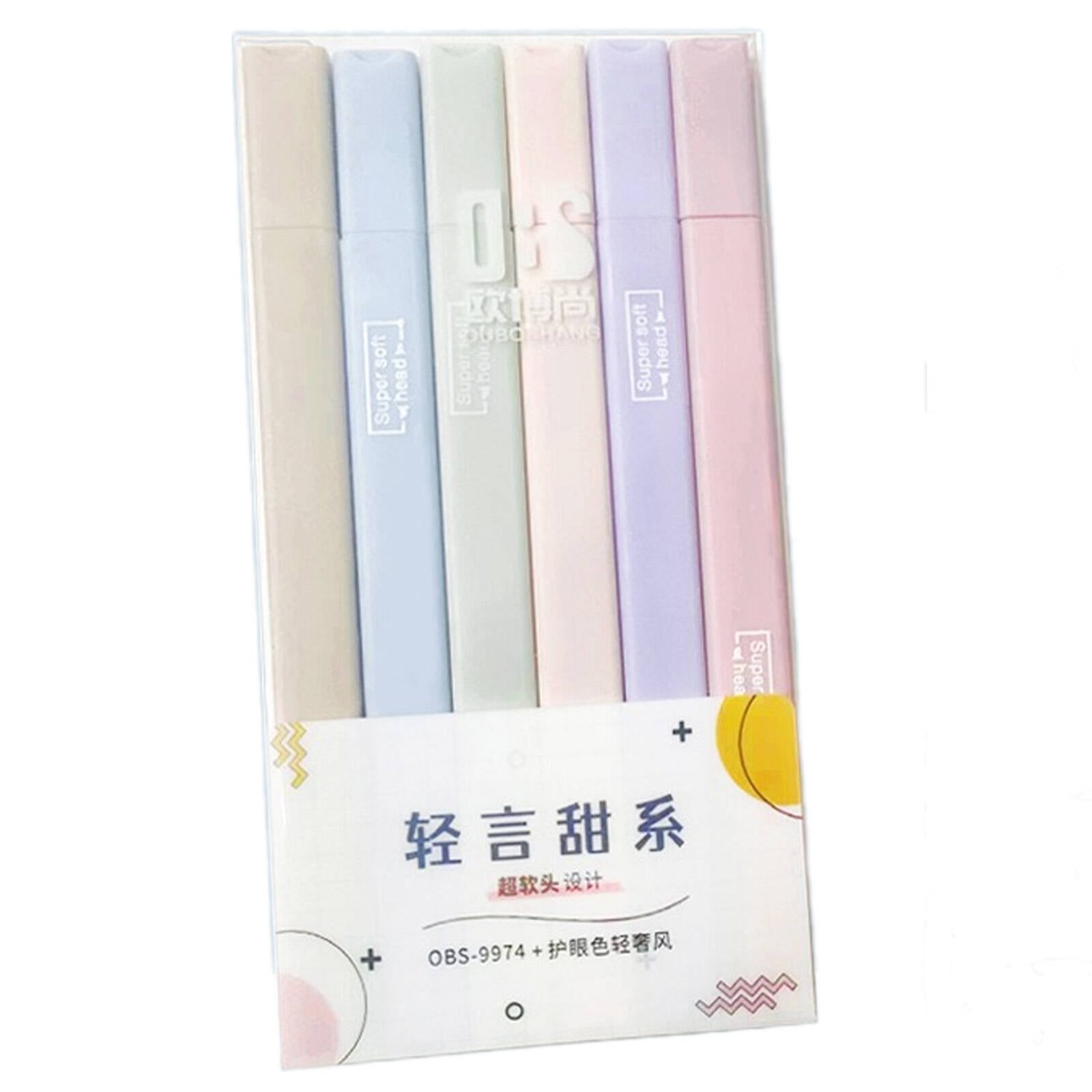 CCOCC 6Pcs Markers Set,Fluorescent and Soft Colors Colored Markers ...