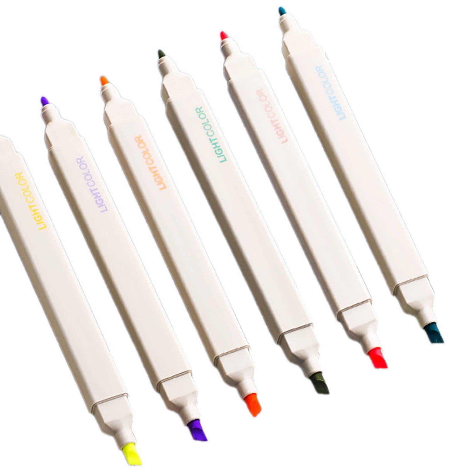 CCOCC 6Pcs Markers Set,Fluorescent and Soft Colors Colored Markers ...