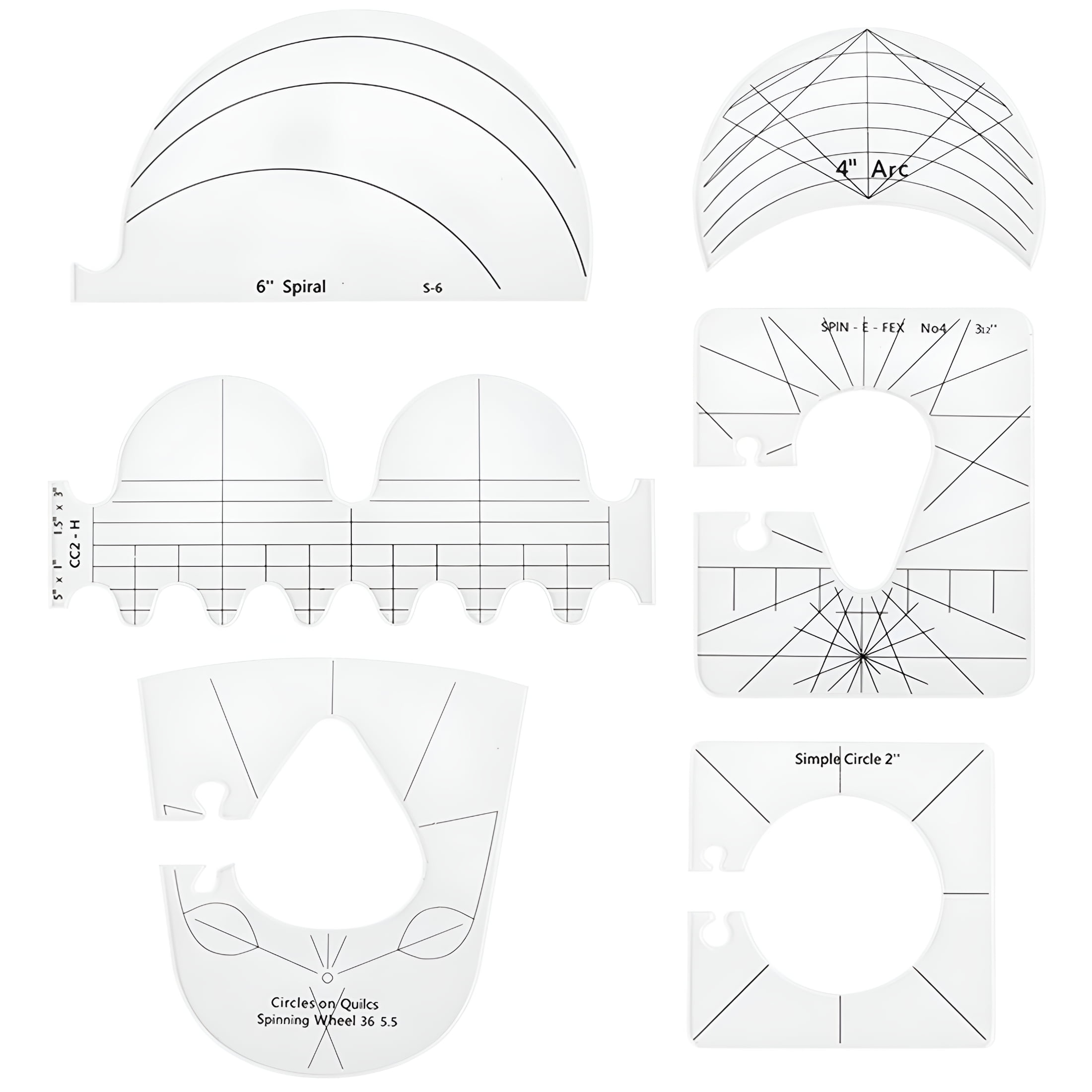 CCOCC 6Pcs/Set Patchwork Ruler DIY Easy to Operate Long-lasting High ...