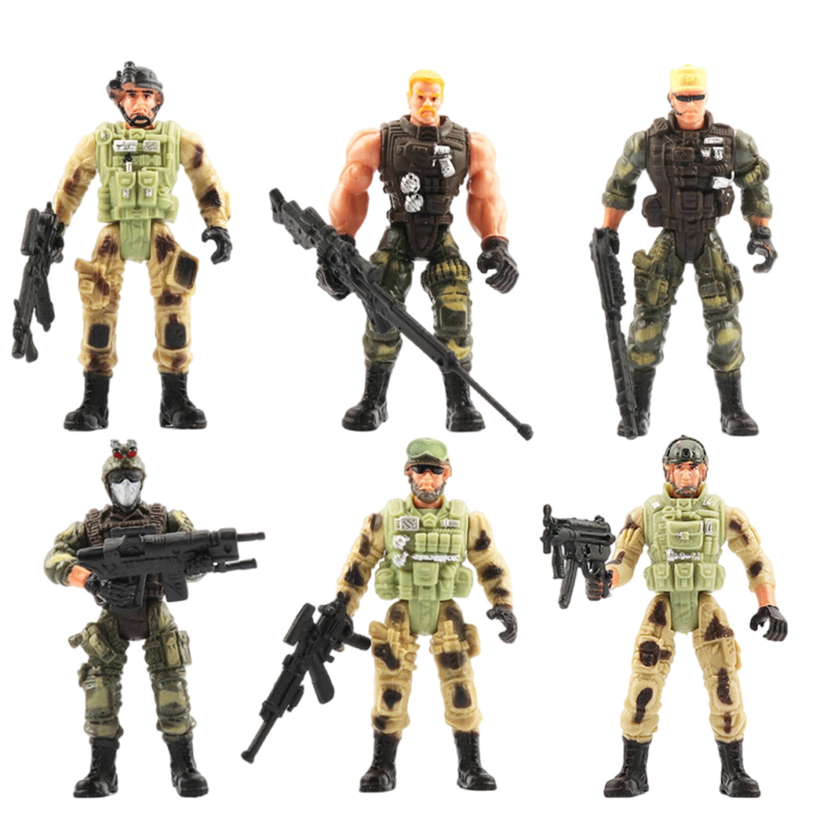 CCOCC 6Pcs Soldier Men Toys,Movable Joint Design Toy Soldiers,High ...
