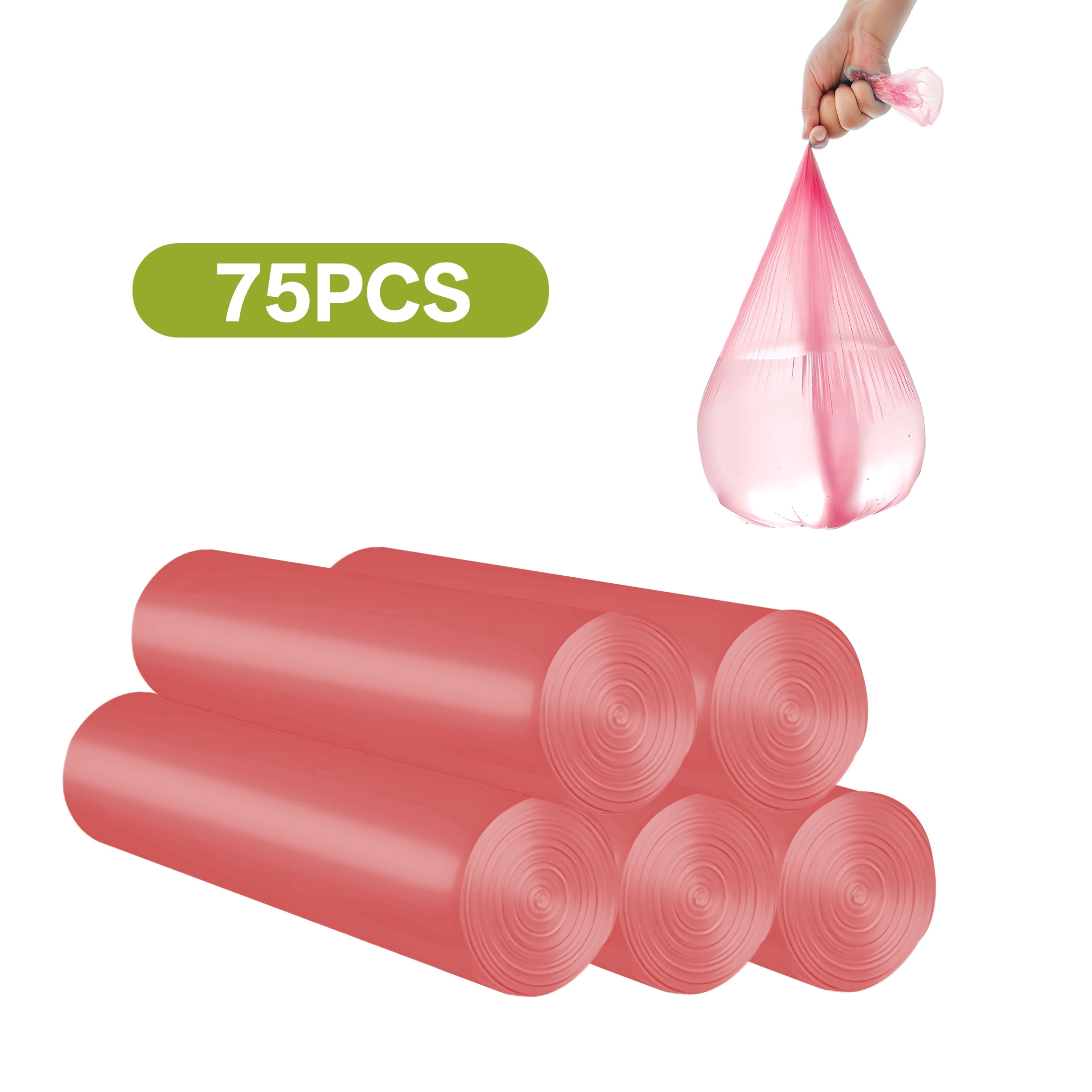 CCOCC 75Pcs Small Garbage Bags,4Galloneveryday Use Bags Compost Bags ...