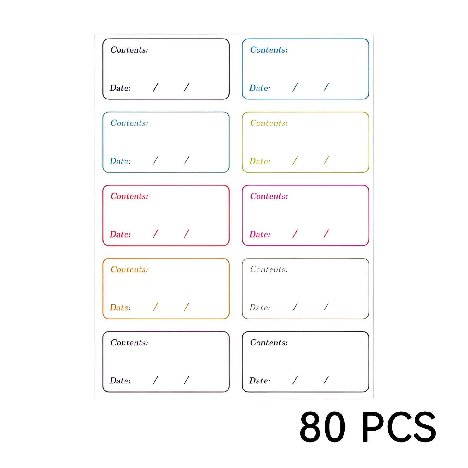 CCOCC 80Pcs Name Tags,Strong Adhesion Sticker Labels,Secure Attachment ...