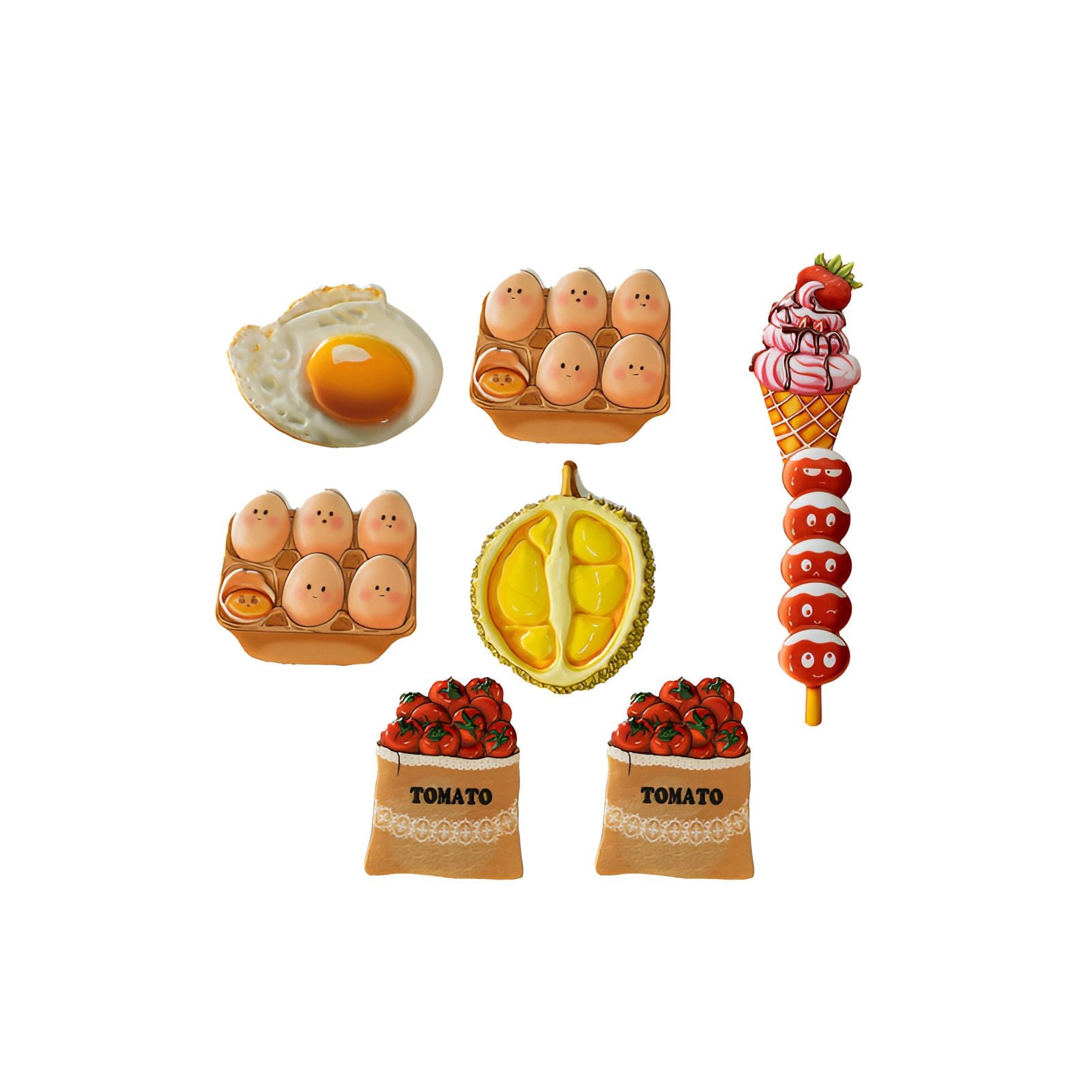 CCOCC 8Pcs Fridge Magnets,3D Food Effect Refrigerator Magnets,Ideal ...