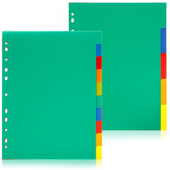 CCOCC 8Pcs Rectangular Assorted Color Binder Dividers With Tabs For ...