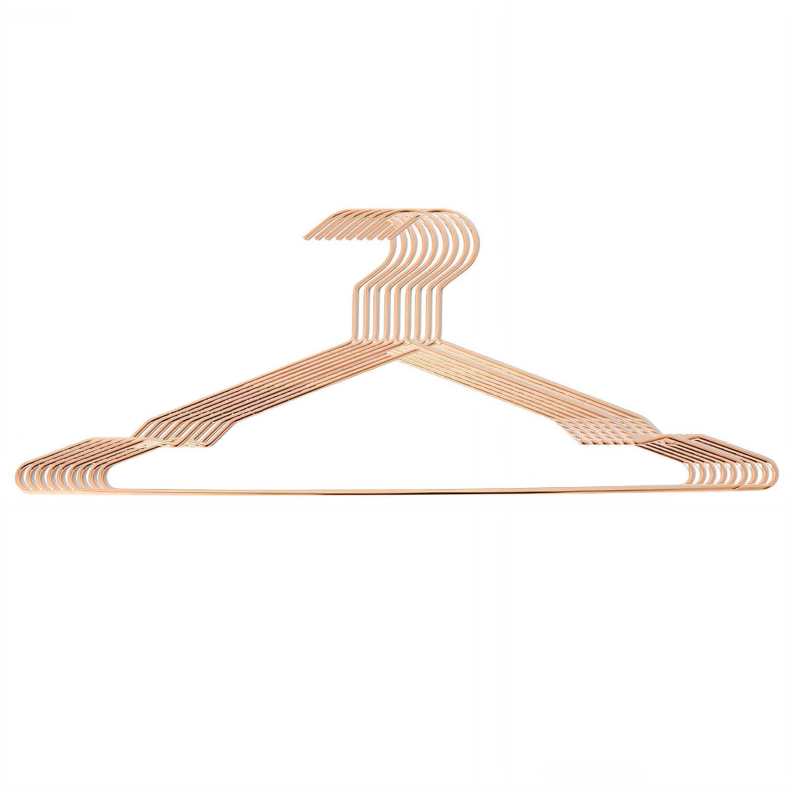 CCOCC 9 Pcs Wire Hangers Shoulder Curve Design to Protect Garment Shape ...