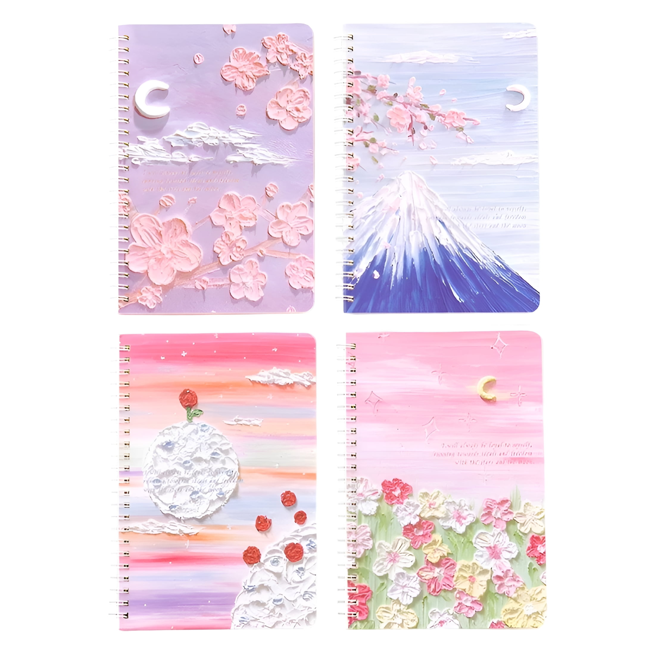 CCOCC A5 Notebook,Lined Wirebound Notebook, 60 Sheets Beautiful Notepad ...