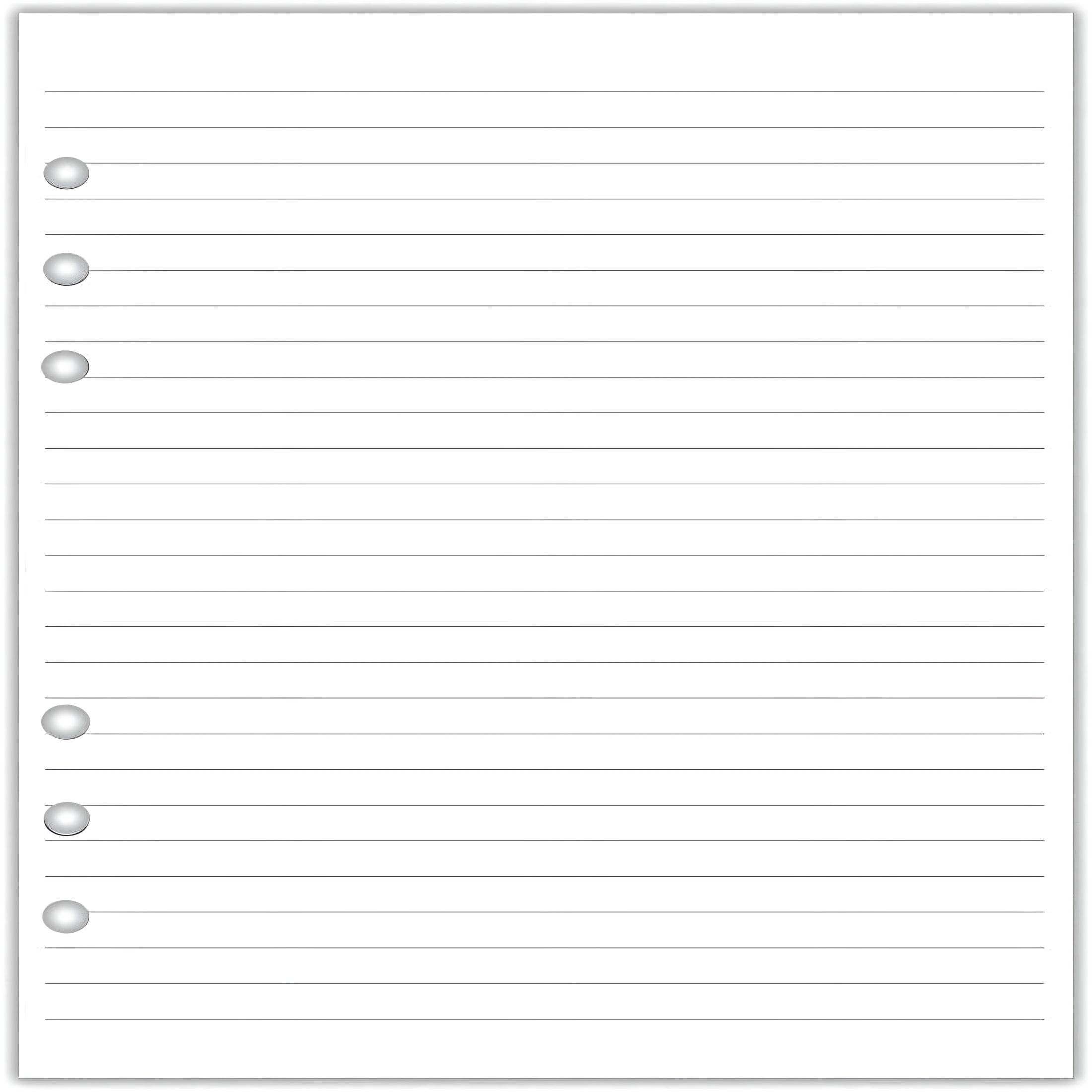 CCOCC A5 Planner Filler Paper College Ruled,6-Hole Punched Loose Leaf ...
