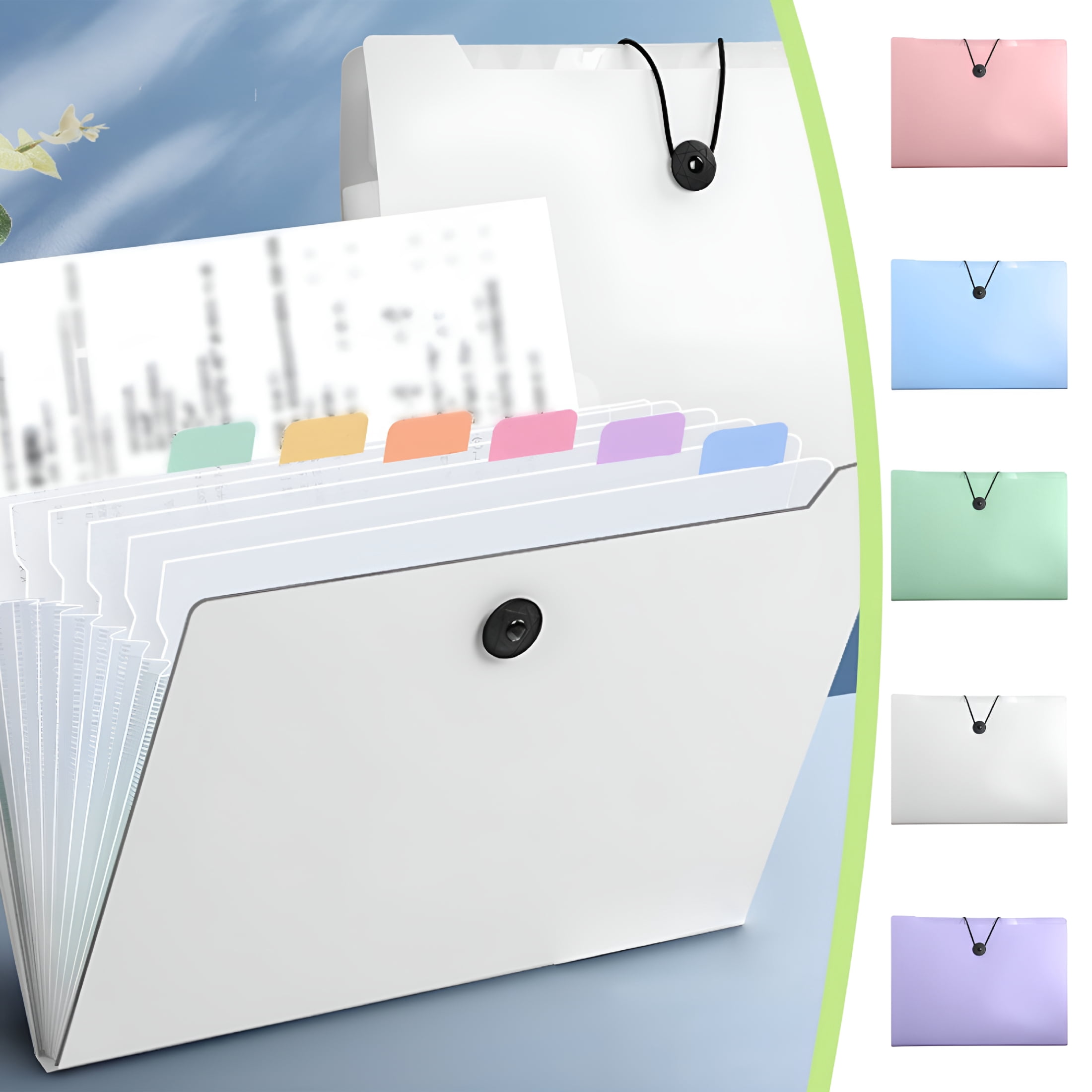 CCOCC Accordion File Folder Organizer | 8 Pocket Expandable Document ...