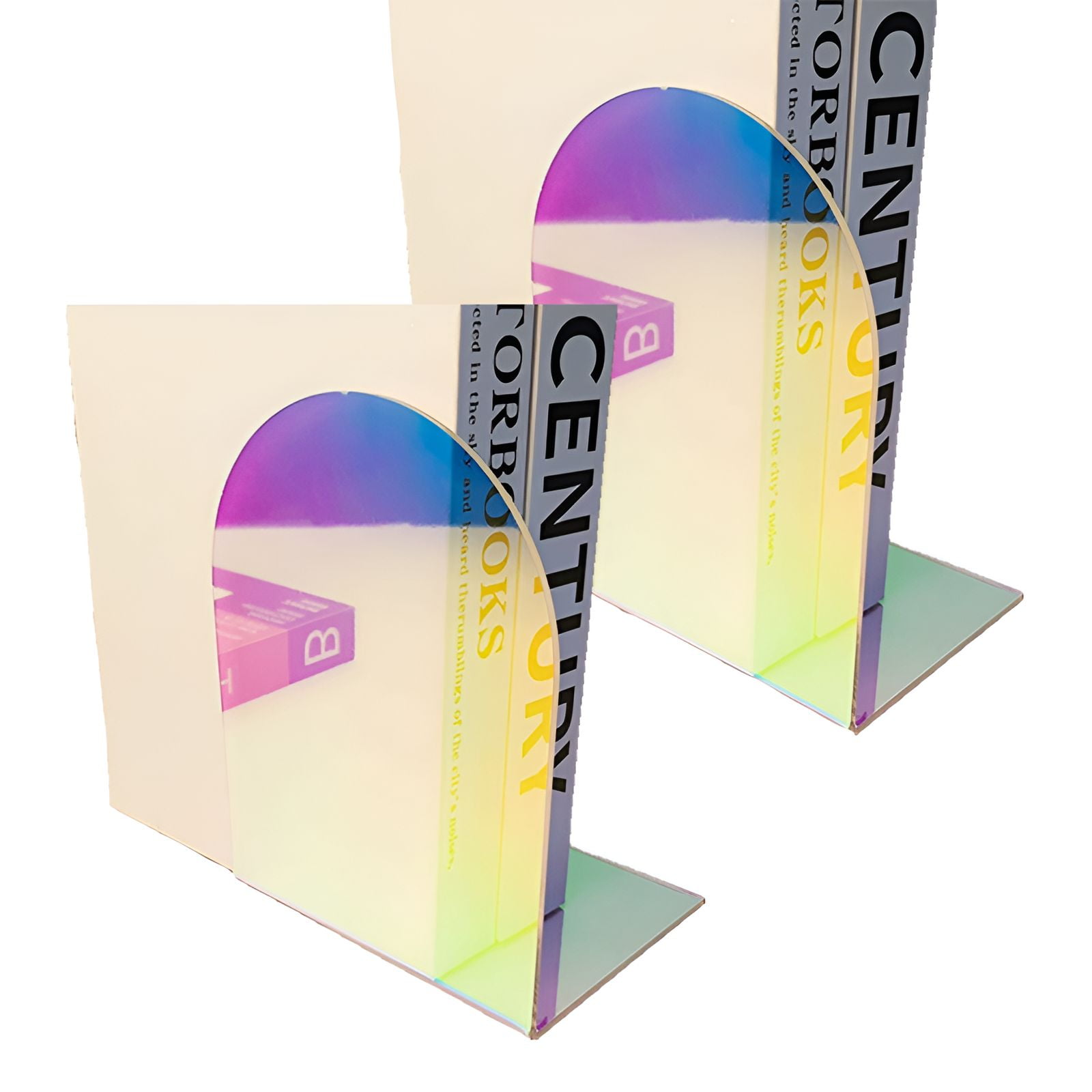CCOCC Acrylic Book Stand,Rounded Corners Book Ends,Clean Appearance ...