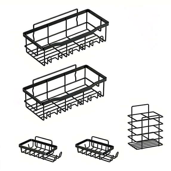 CCOCC Adhesive Steel Shower Caddy Organizer,Bathroom Accessories ...