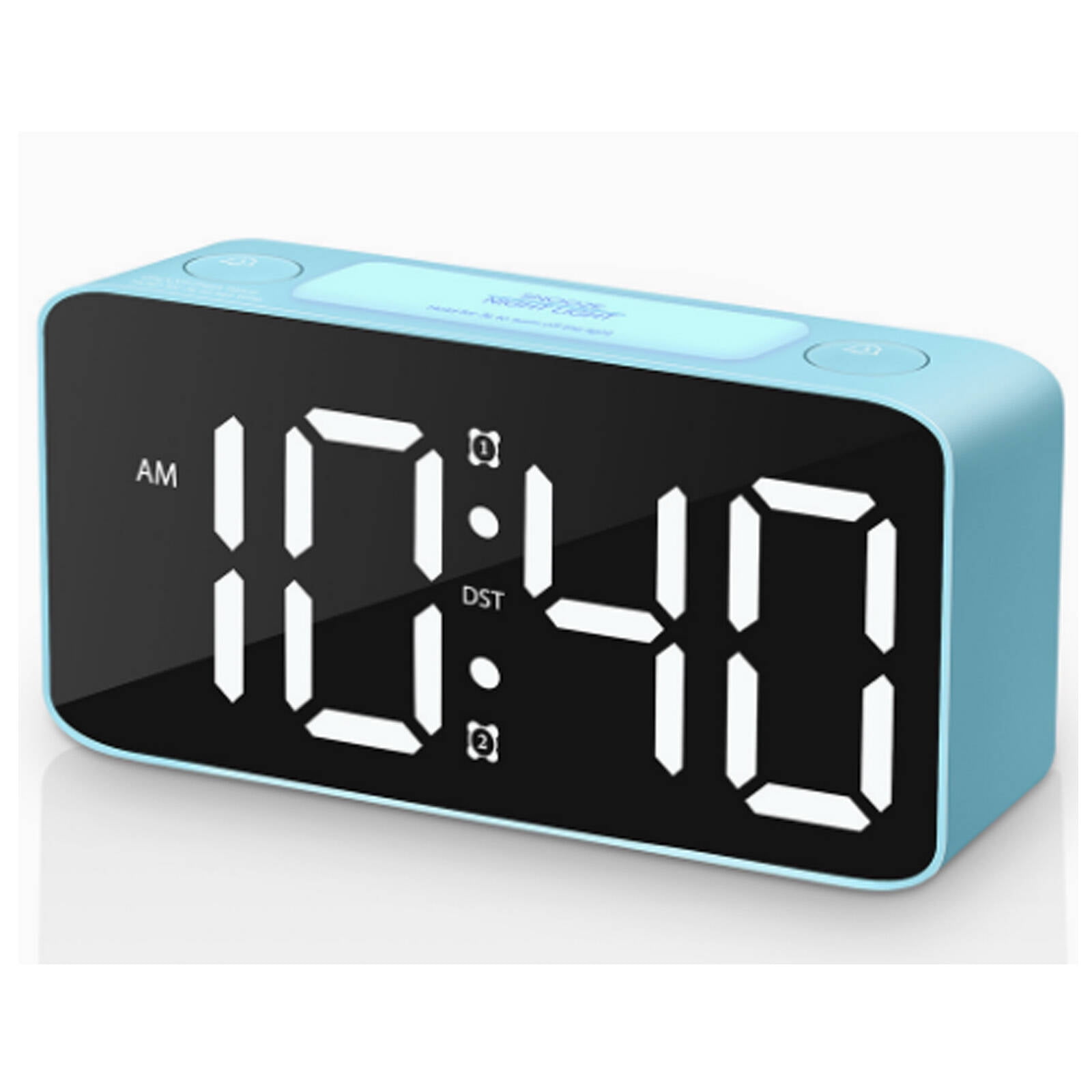 CCOCC Alarm Clock,Dynamic Digital Clock with Colorful Lighting Options ...