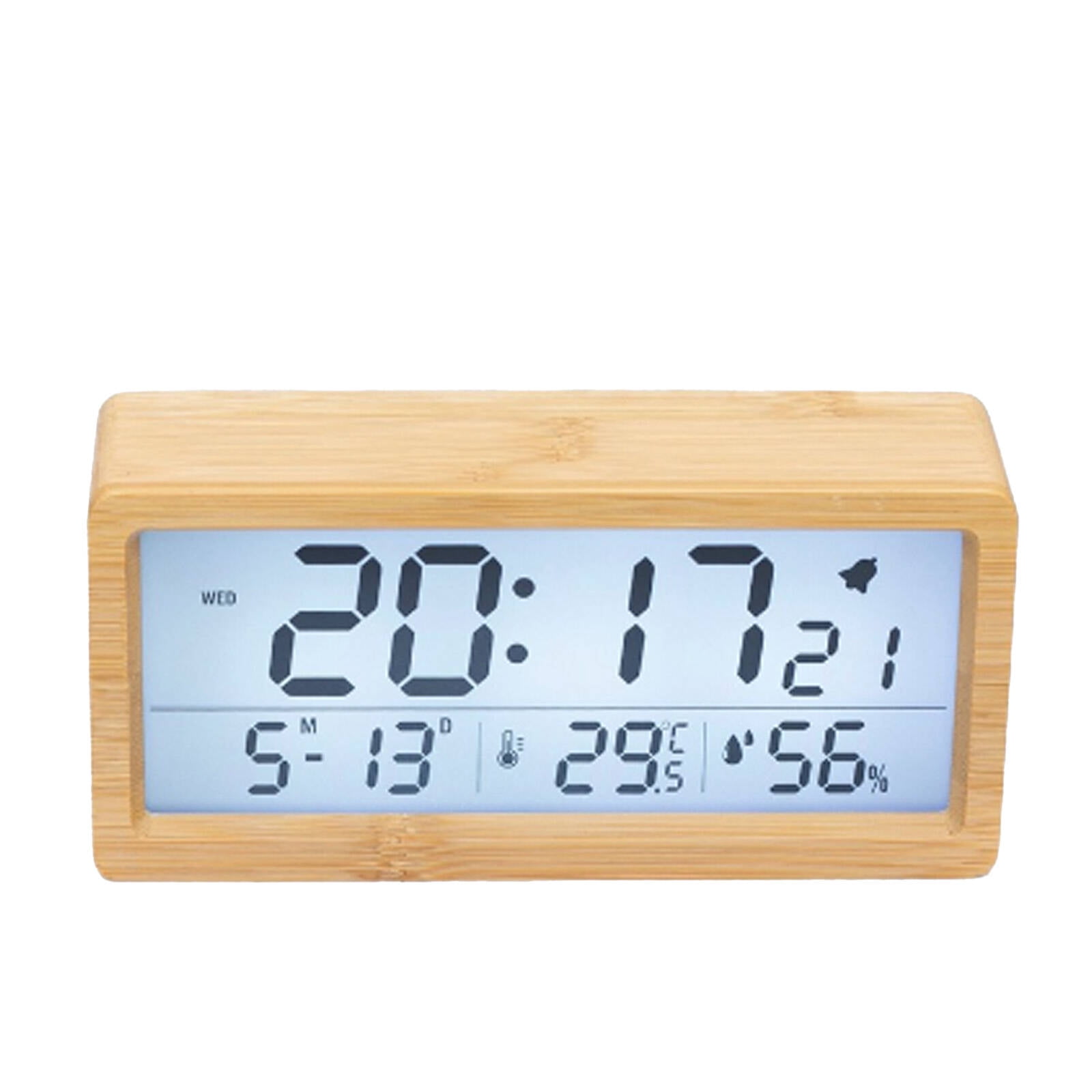 CCOCC Alarm Clock,Log Wooden Digital Clock with Snooze Function,Multi ...