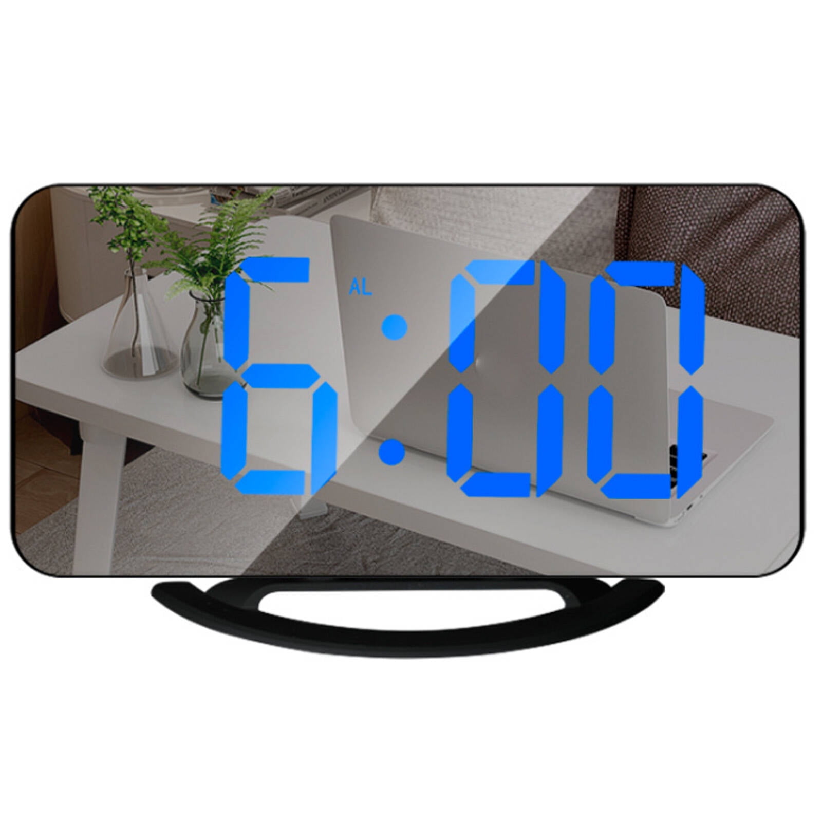 CCOCC Alarm Clock,Mirror Display Digital Clock for Bedrooms,Versatile Bedside Clock with USB ...