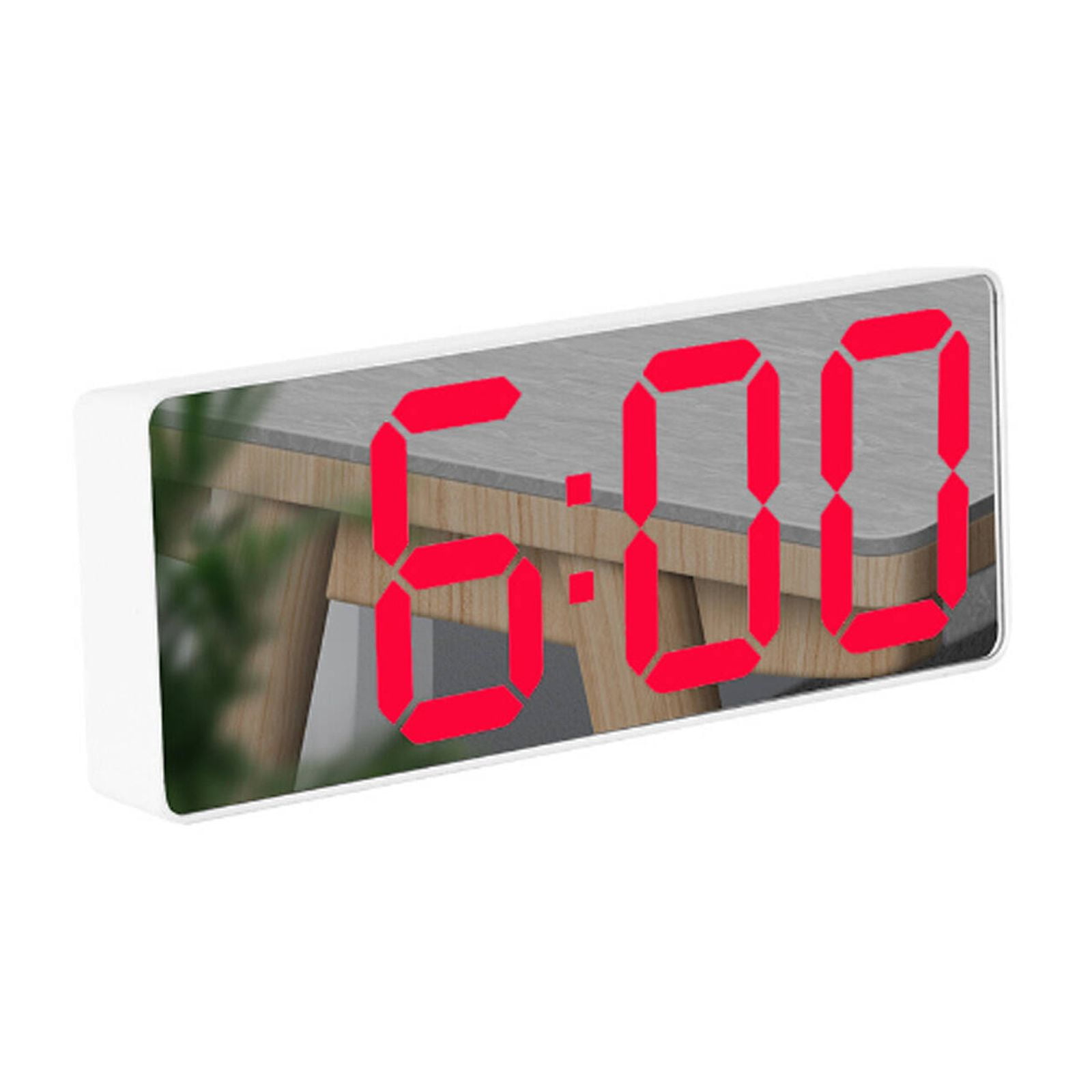CCOCC Alarm Clock,Mirror Screen Digital Clock,Calm Wake-Up Bedside ...