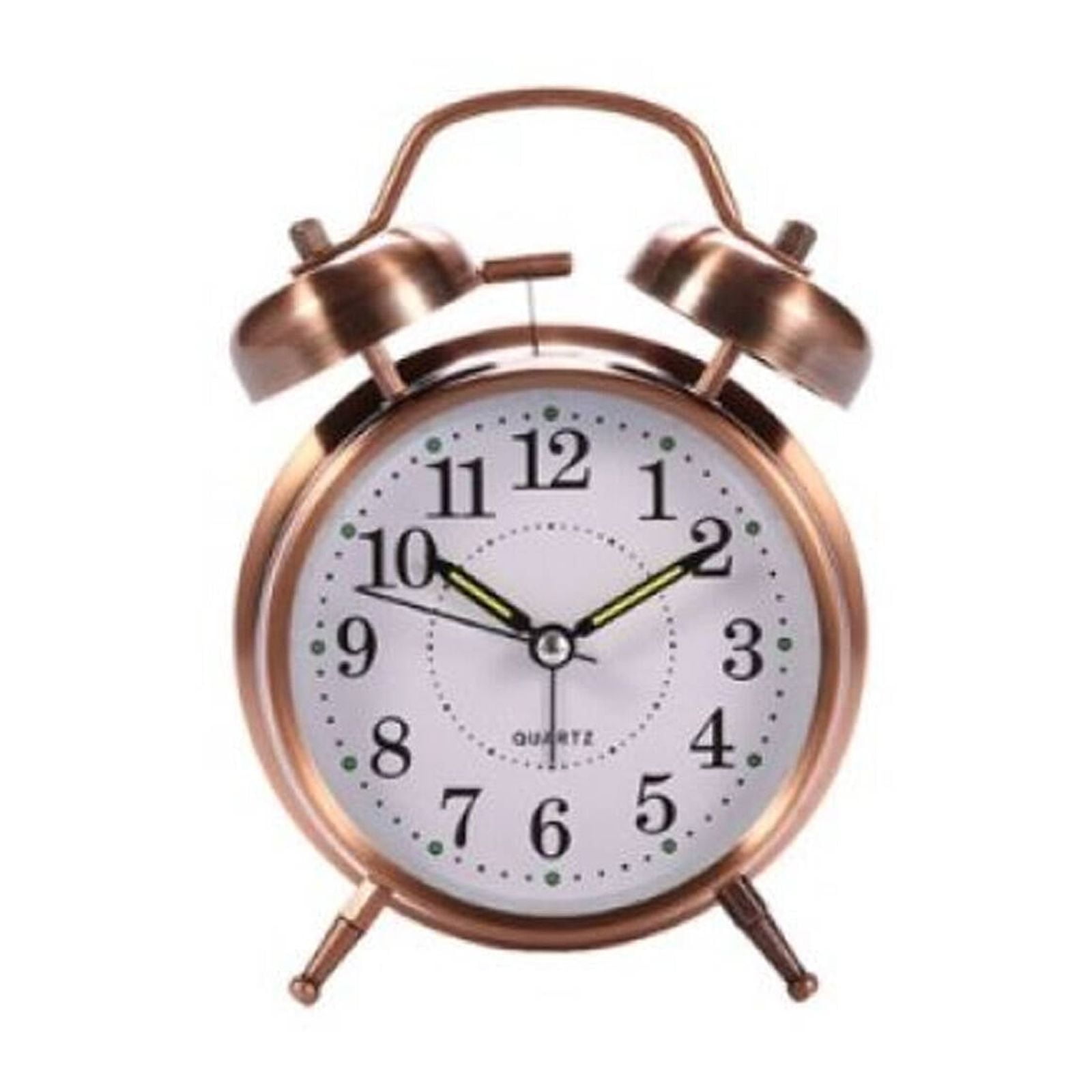 CCOCC Alarm Clock,Quiet Sweeping Mechanism Metal Clock for Bedroom,Soft ...