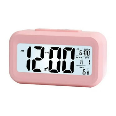PEAKEEP Smart Night Light Digital Alarm Clock with Indoor Temperature ...