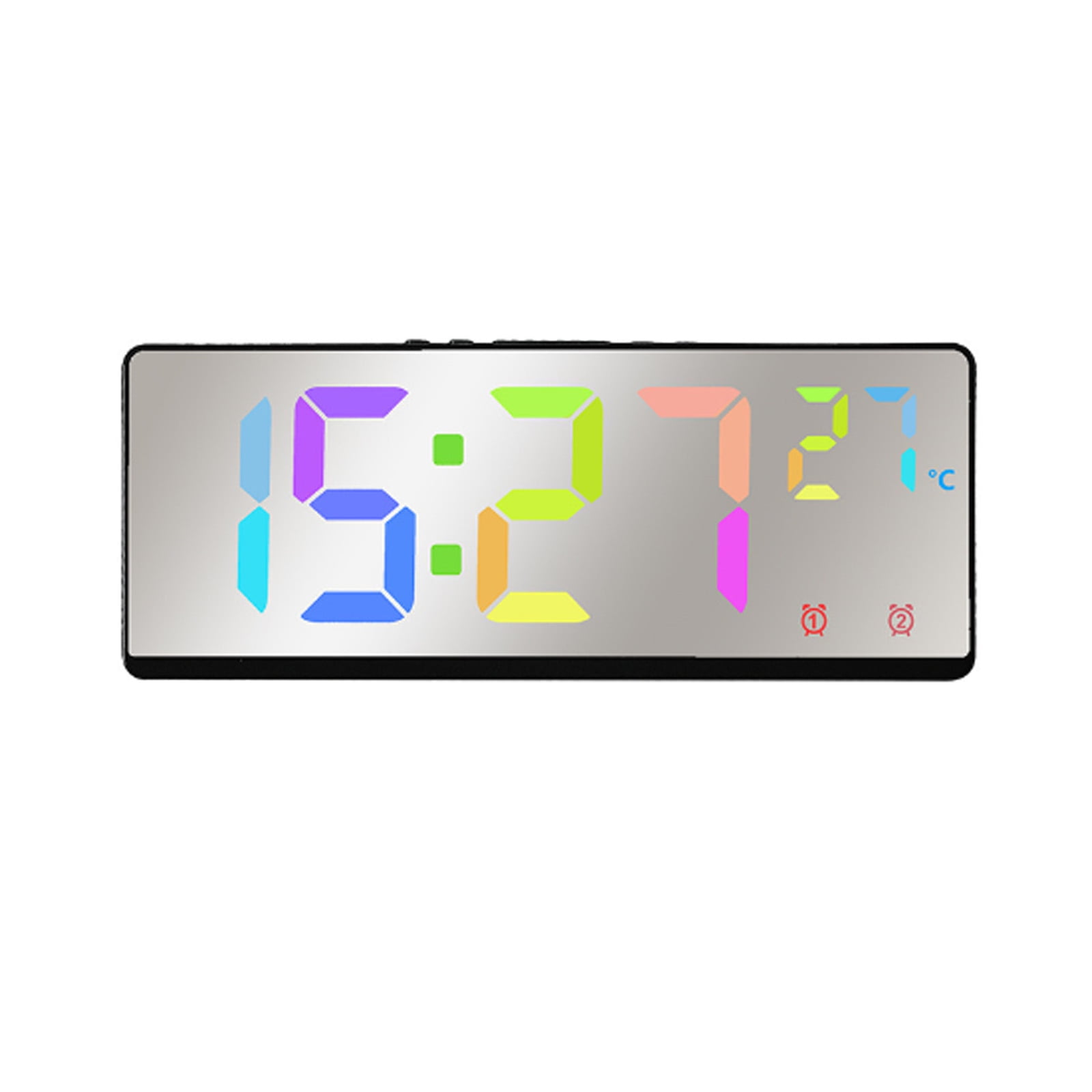 CCOCC Alarm Clock,Smart LED Digital Clock,Adjustable Brightness Bedside Clock,Voice-Controlled ...