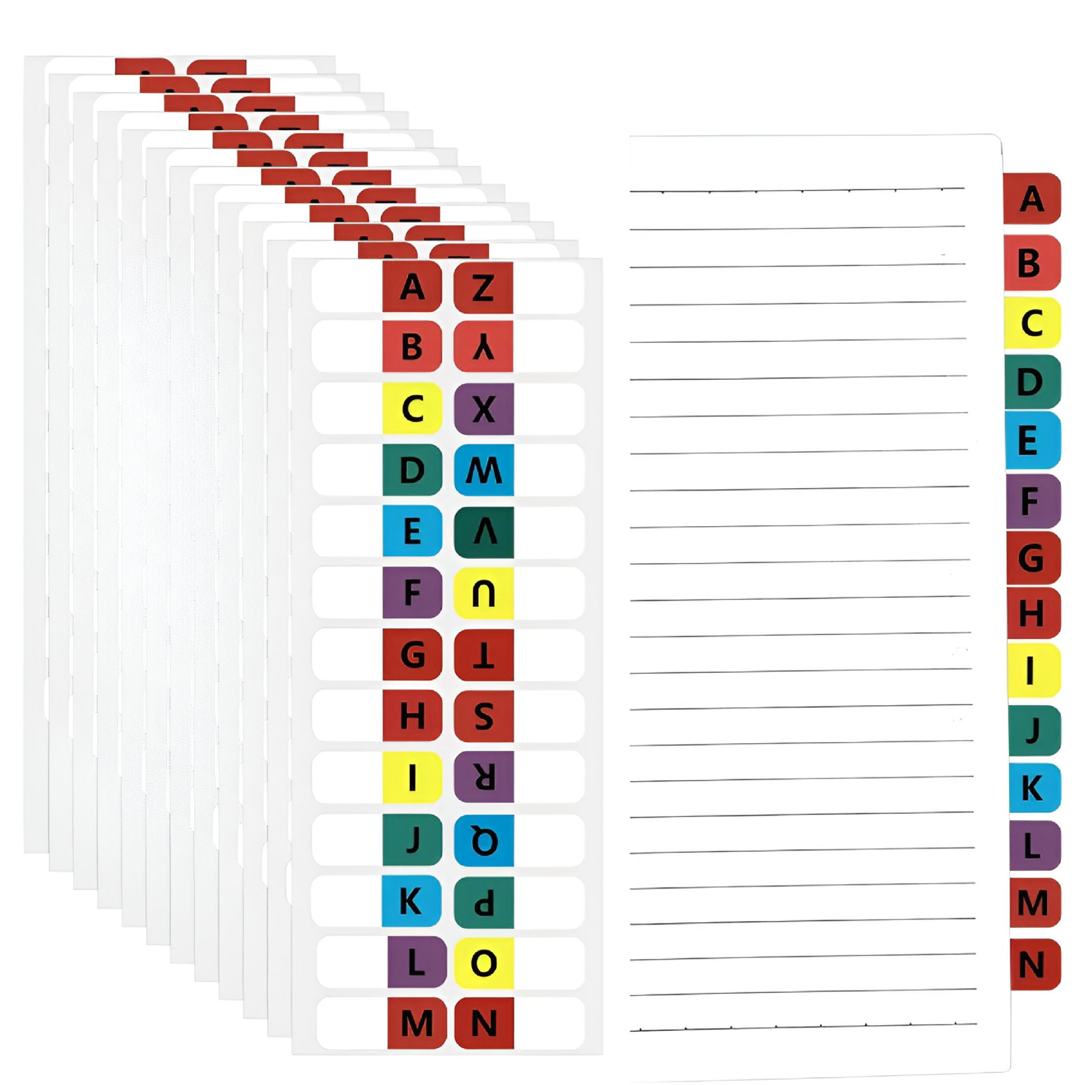 CCOCC Alphabet Tabs A-Z Index Tabs-Self-Adhesive Colorful Sticky ...