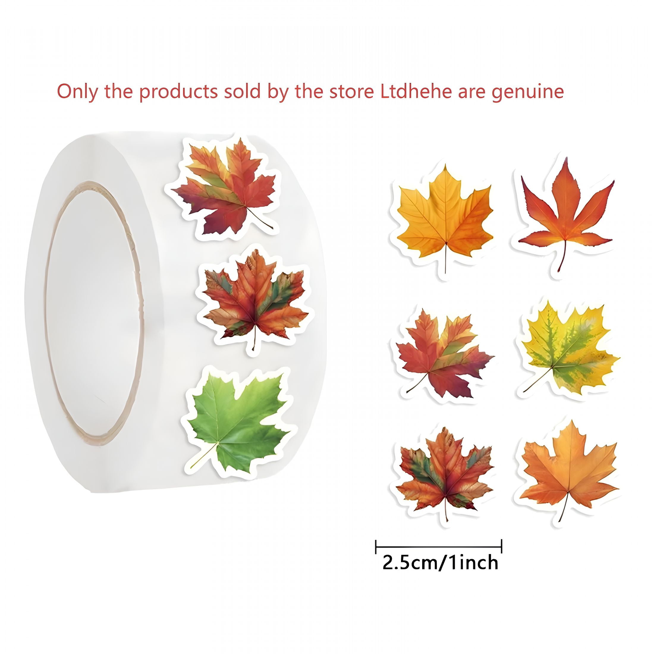 CCOCC Autumn Leaf Stickers,500Pcs Maple Leaf Envelope Stickers,Water ...
