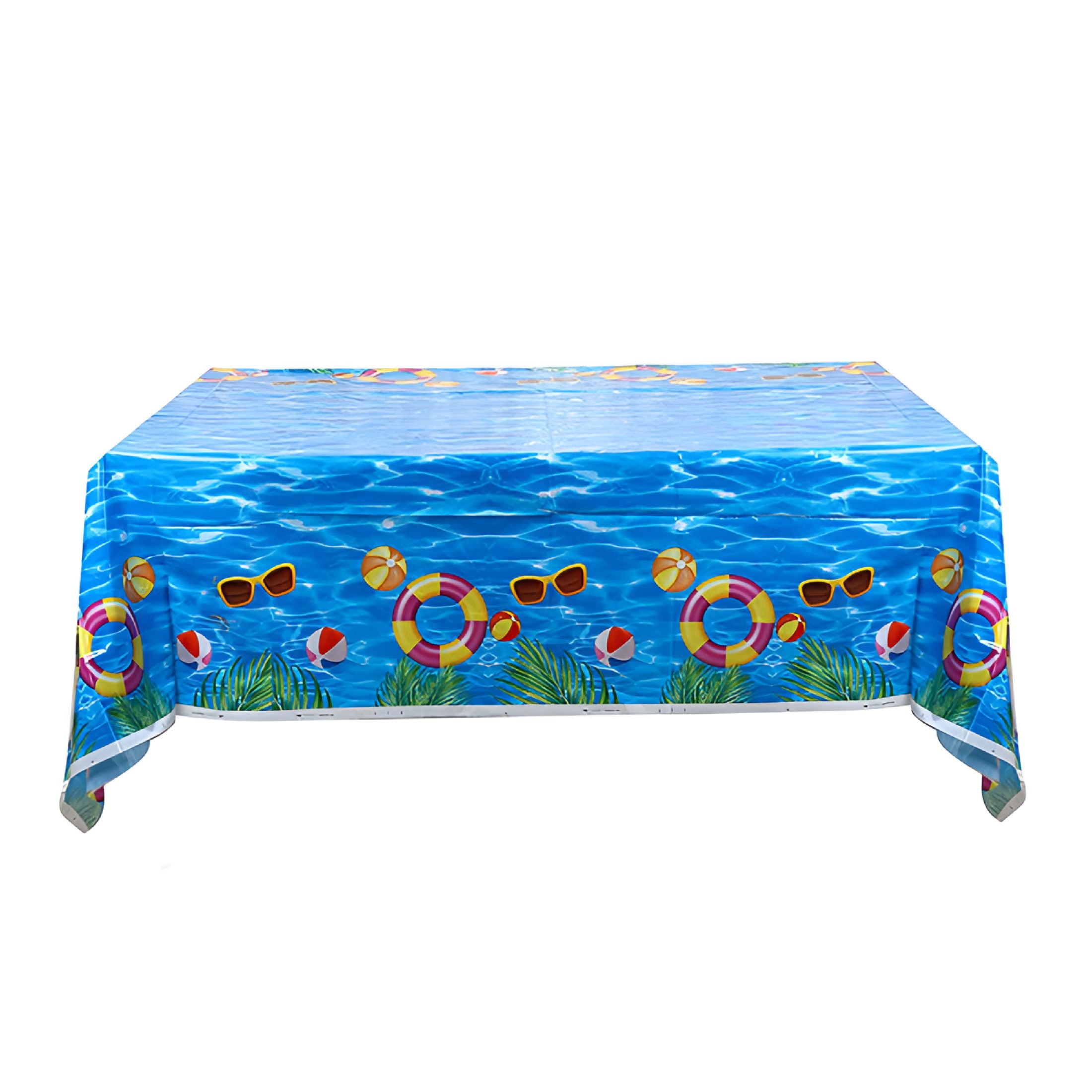 CCOCC Beach Theme Party Supplies Summer Pool Disposable Tablecloth ...