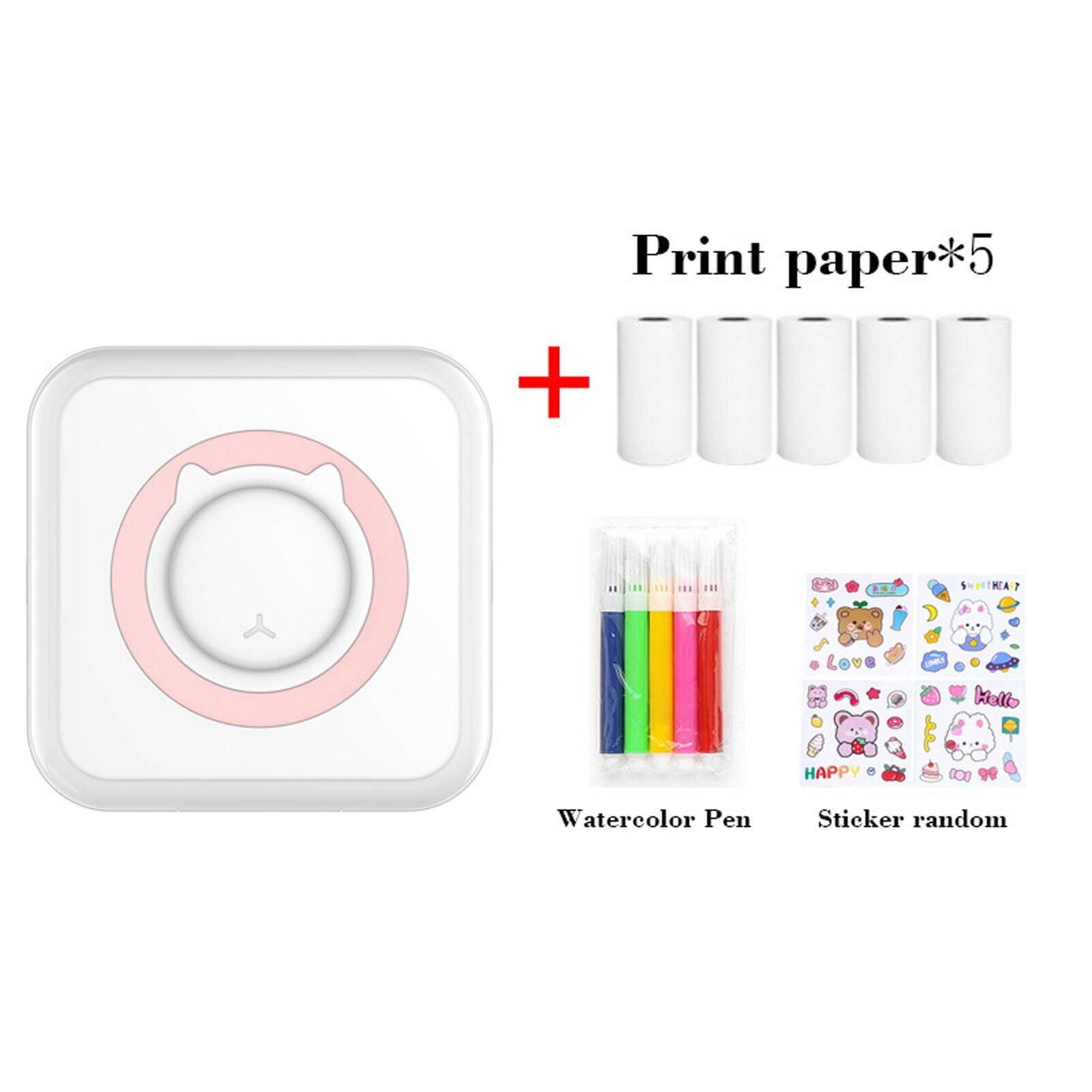 CCOCC Bluetooth Printer Compact Size for Easy Storage Mini Printer ...