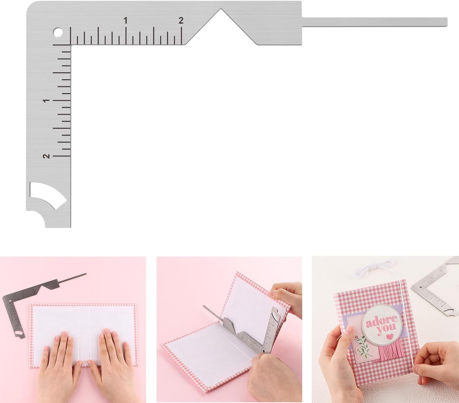 CCOCC Book Cover Guide,5-in-1 Stainless Steel Metal Bookbinding Cover ...