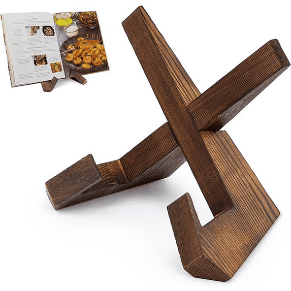 CCOCC Book Holder Wooden Design Natural Texture Wooden Bookshelf ...