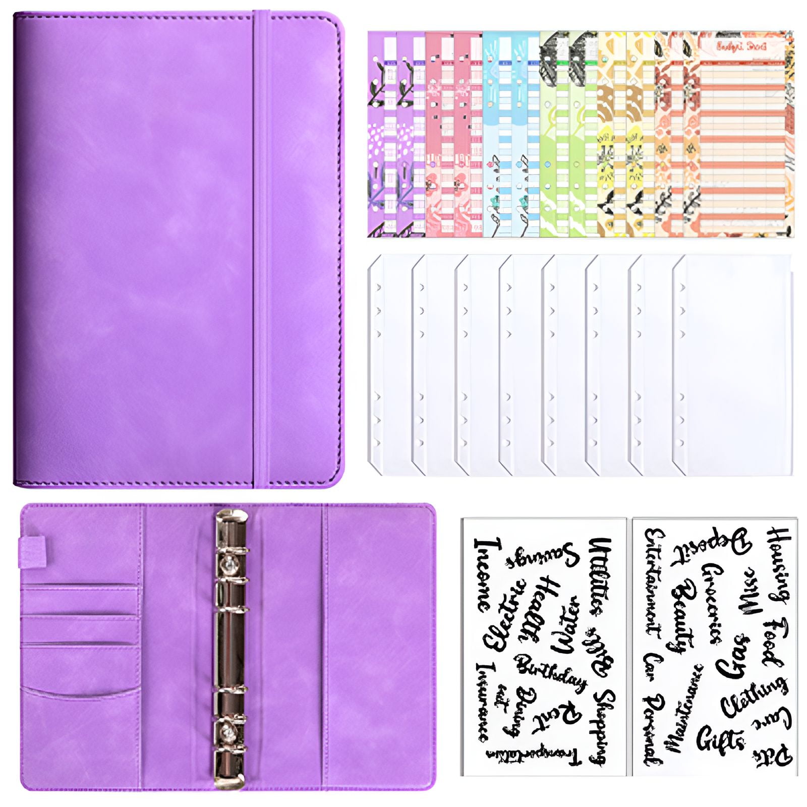CCOCC Budget Binder,A6-Format Refillable Binder Money Saving Book ...