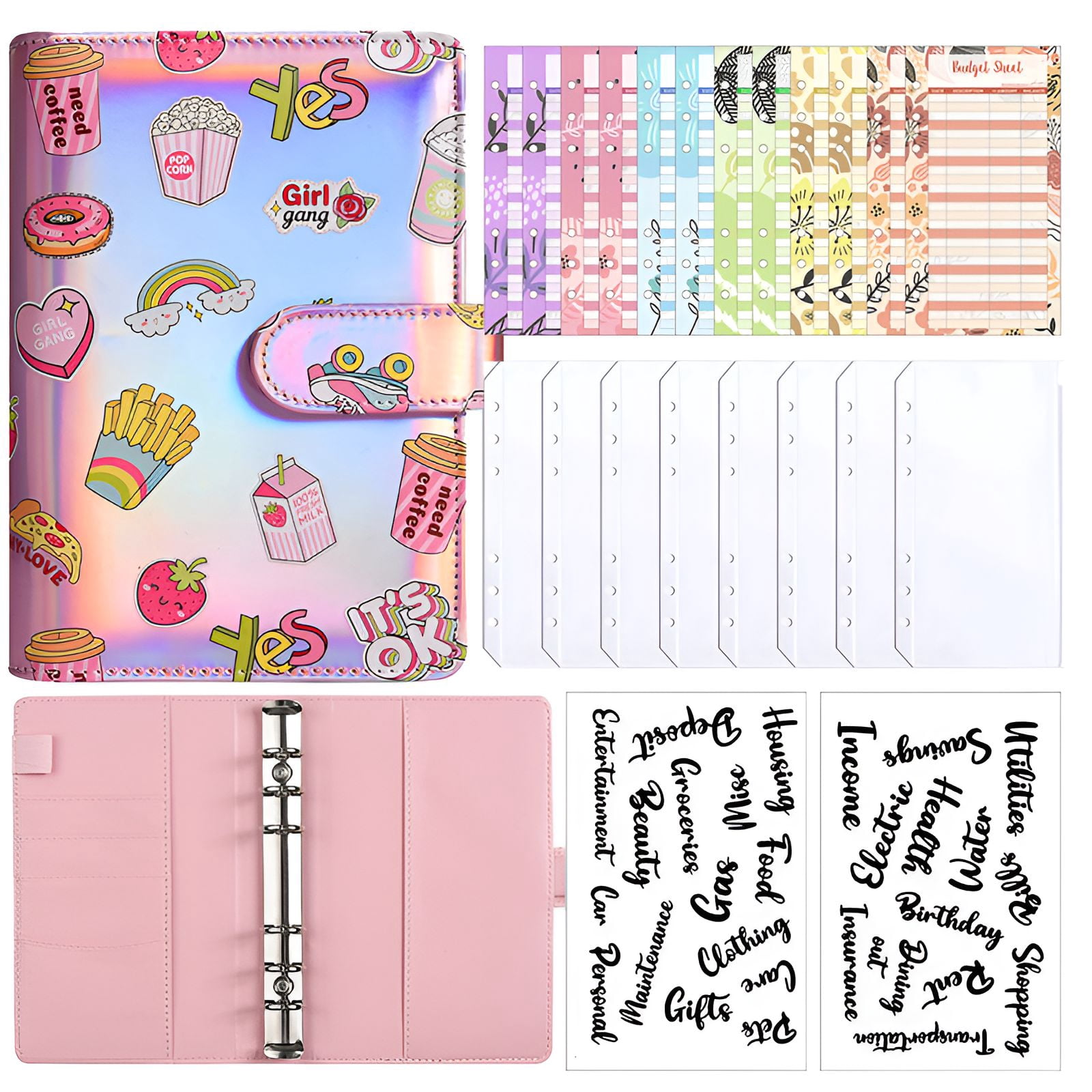 CCOCC Budget Binder,Clasp-Style Setup Simple Handling 100 Envelopes ...