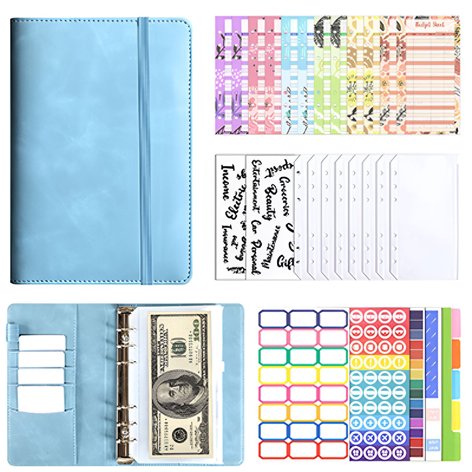 CCOCC Budget Binder,Mild-Touch and High-Resilience 100 Envelopes Money ...