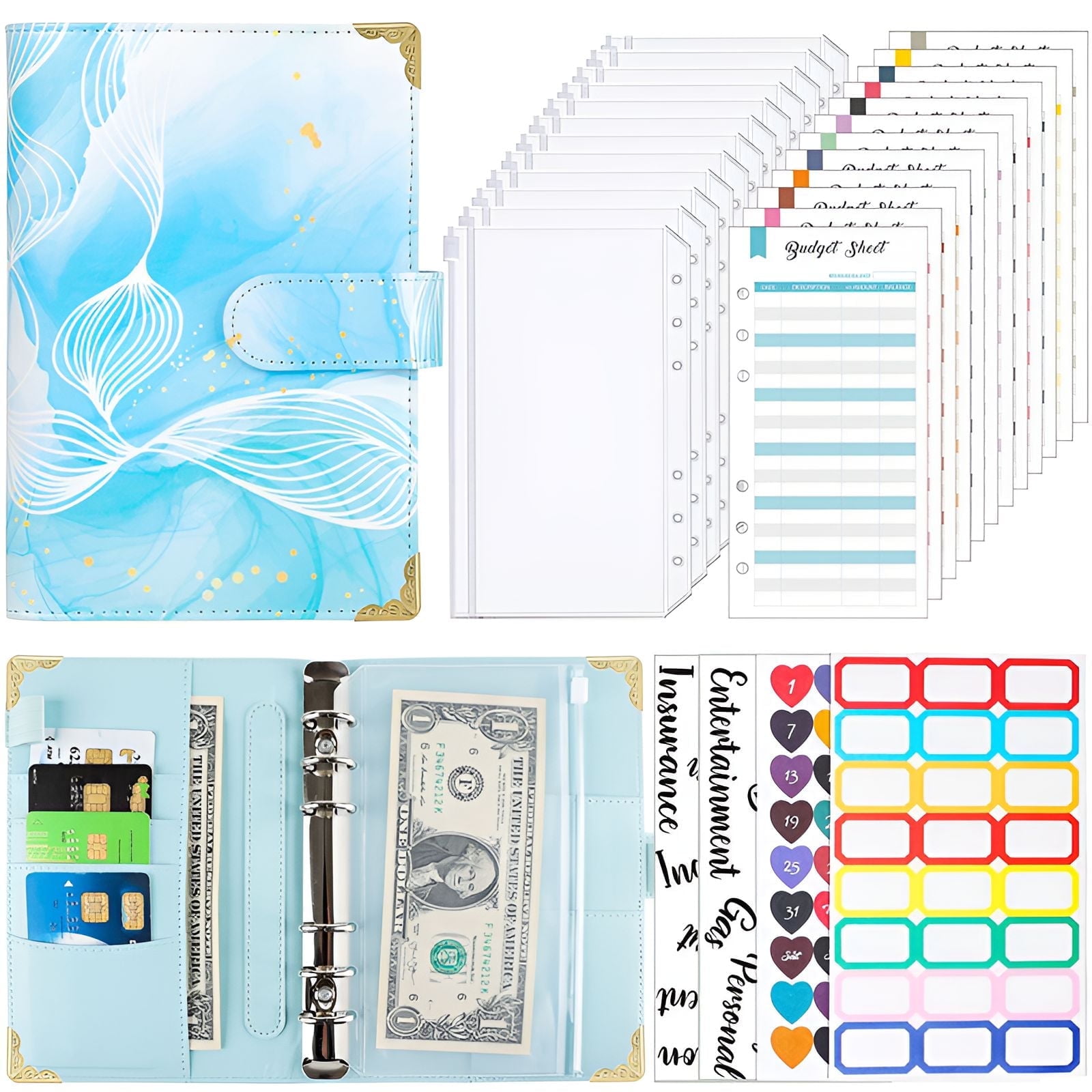 CCOCC Budget Binder,Precise Stitching Along the Border Money Saving ...