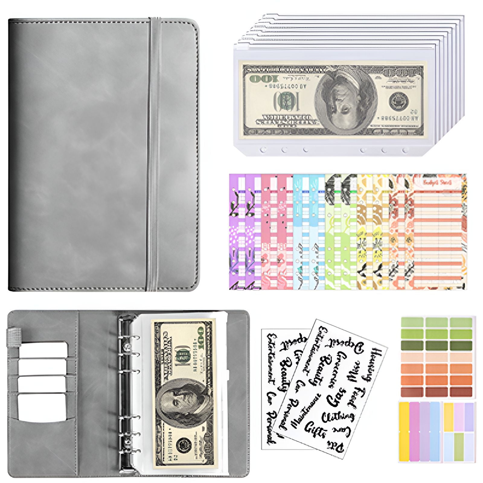 CCOCC Budget Binder,Skin-Friendly Texture and Tough Shell 100 Envelopes ...