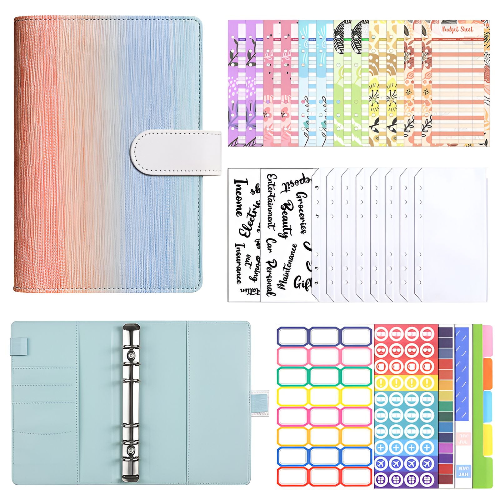 CCOCC Budget Binder,Smooth Transition Hue Design Budget Binder with ...