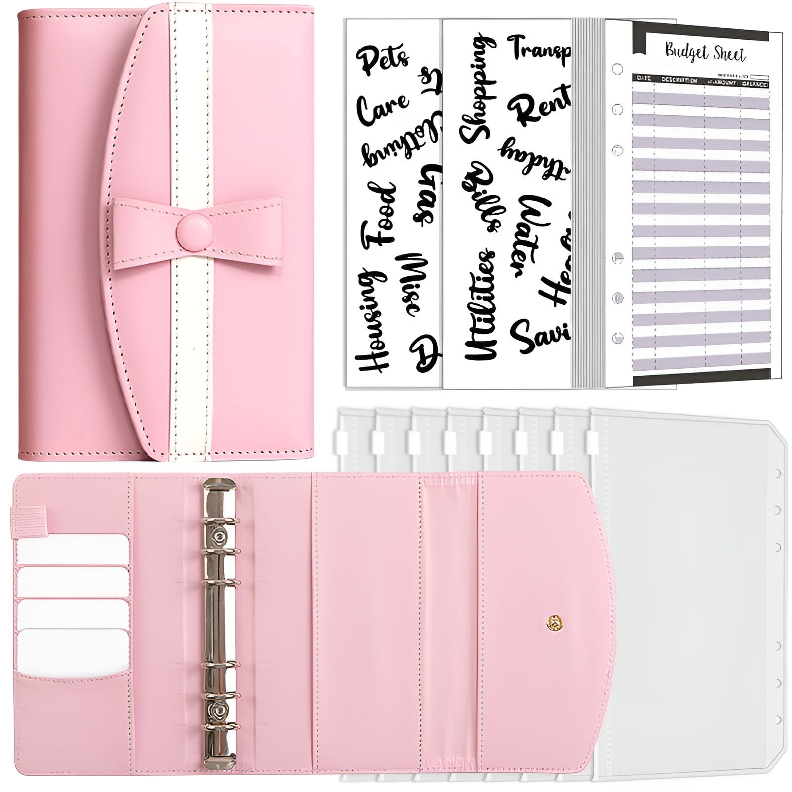 CCOCC Budget Binder,Tender Pu Finish Feel 100 Envelopes Money Saving ...