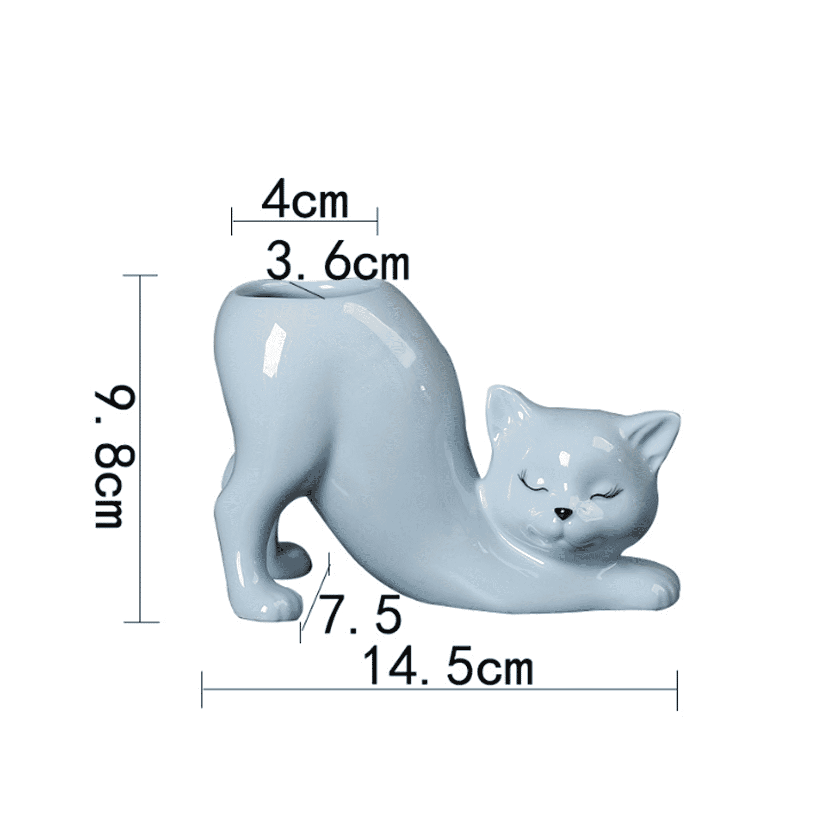 CCOCC Ceramic Planter,Charming Cat Ceramic Pots for Plants,Artisanal ...
