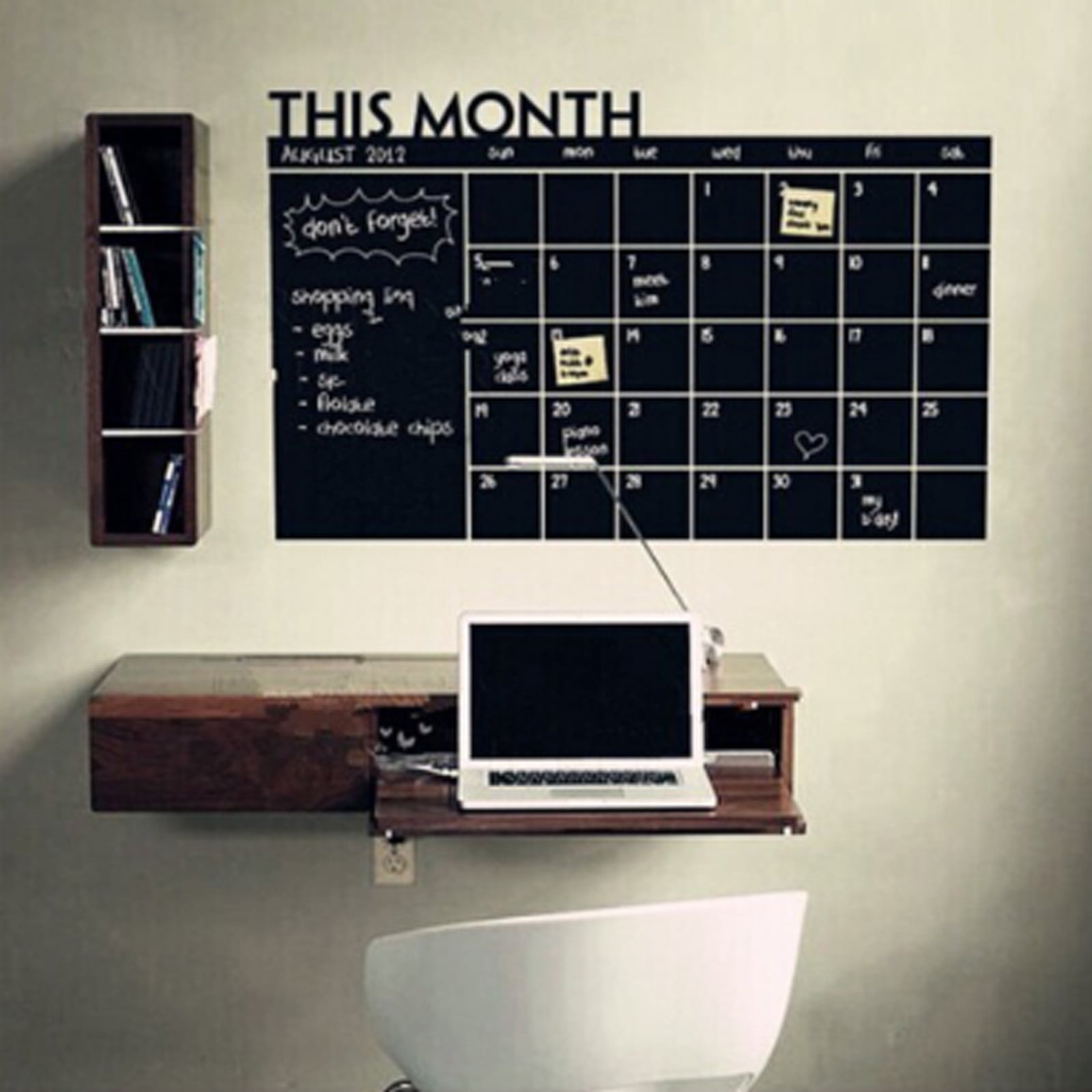 CCOCC Chalkboard Calendar,PVC Material Markers,Sticky and Convenient ...