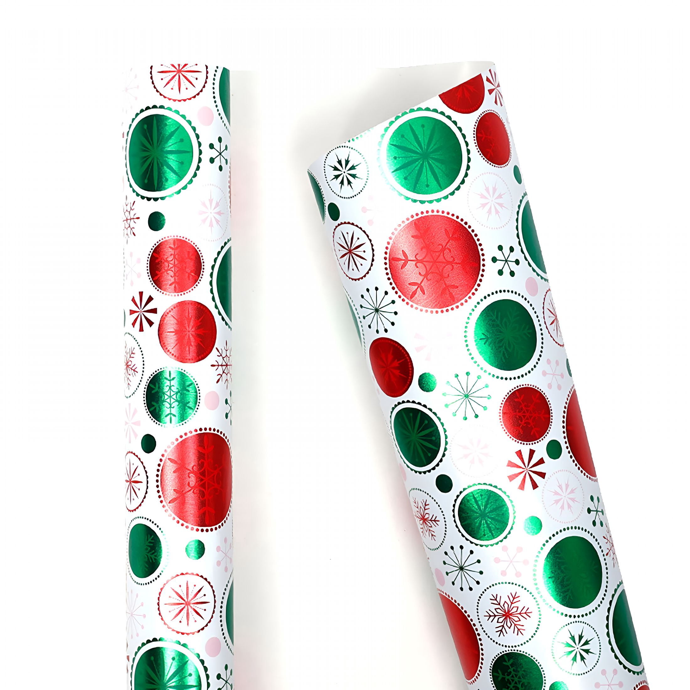 CCOCC Christmas Gifts Wrapping Paper,Red Green Round Dot Christmas ...