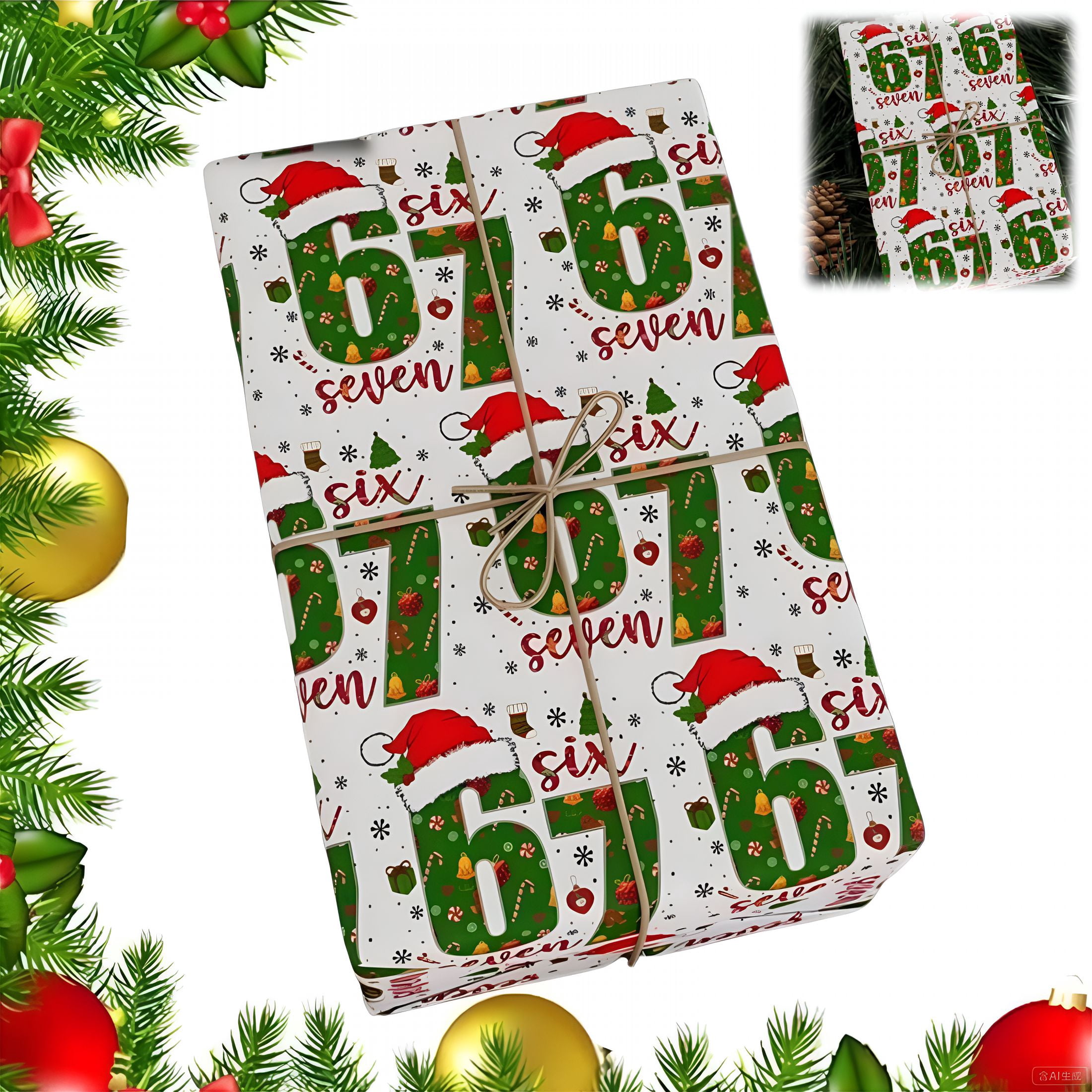 CCOCC Christmas Wrapping Paper,1 Pcs Xmas Gift Wrap,Holiday Presents ...