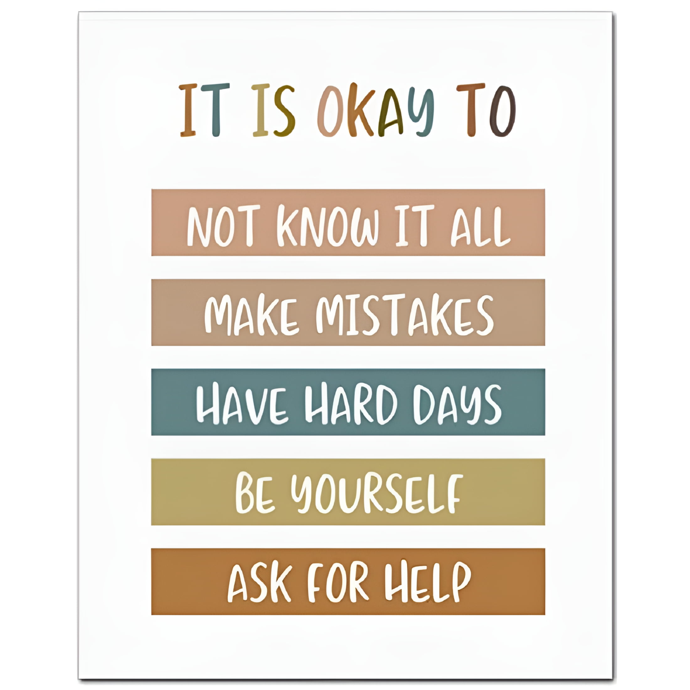 CCOCC Classroom Decor It Is Okay To Be Yourself Classroom Wall Decor ...