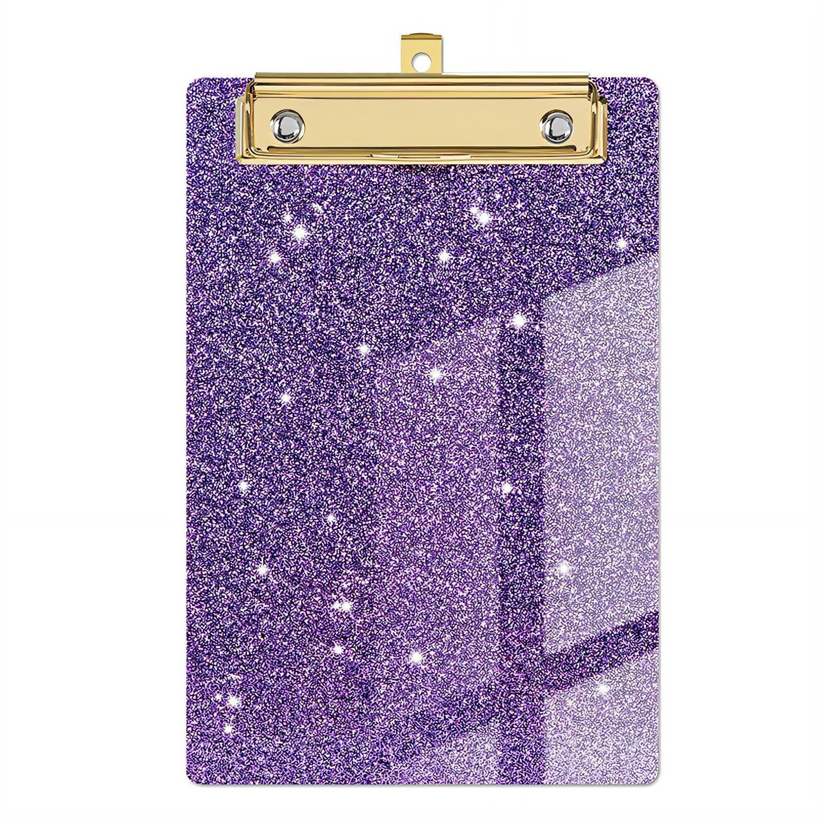 EKIDAZB Clipboard with Storage Glittery Acrylic Plastic Clipboard ...