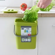 BLUE GINKGO Plastic Kitchen Compost Bin | Countertop Food Waste ...