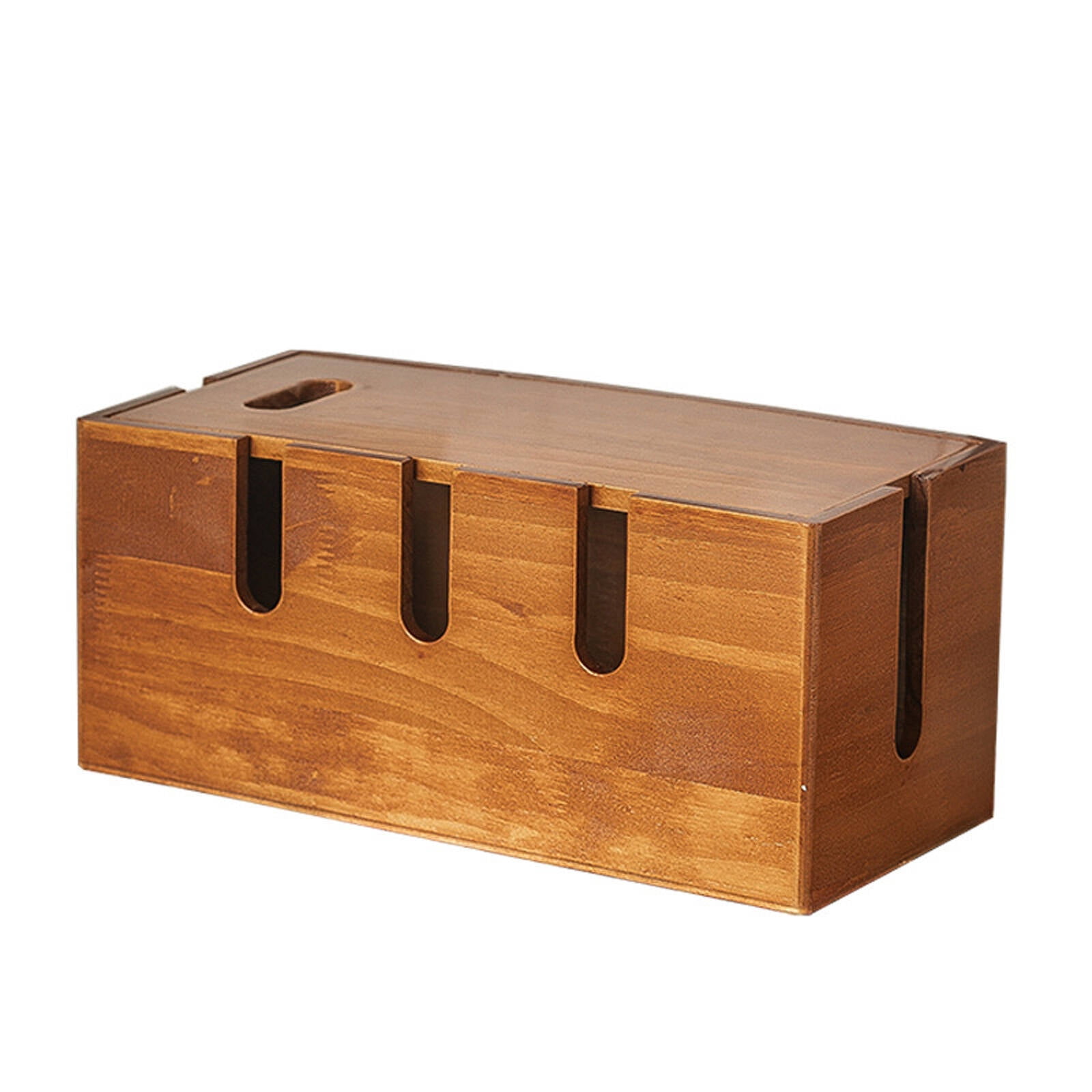 CCOCC Cord Organizer Retro Wooden Cable Management Box,Space-Saving ...