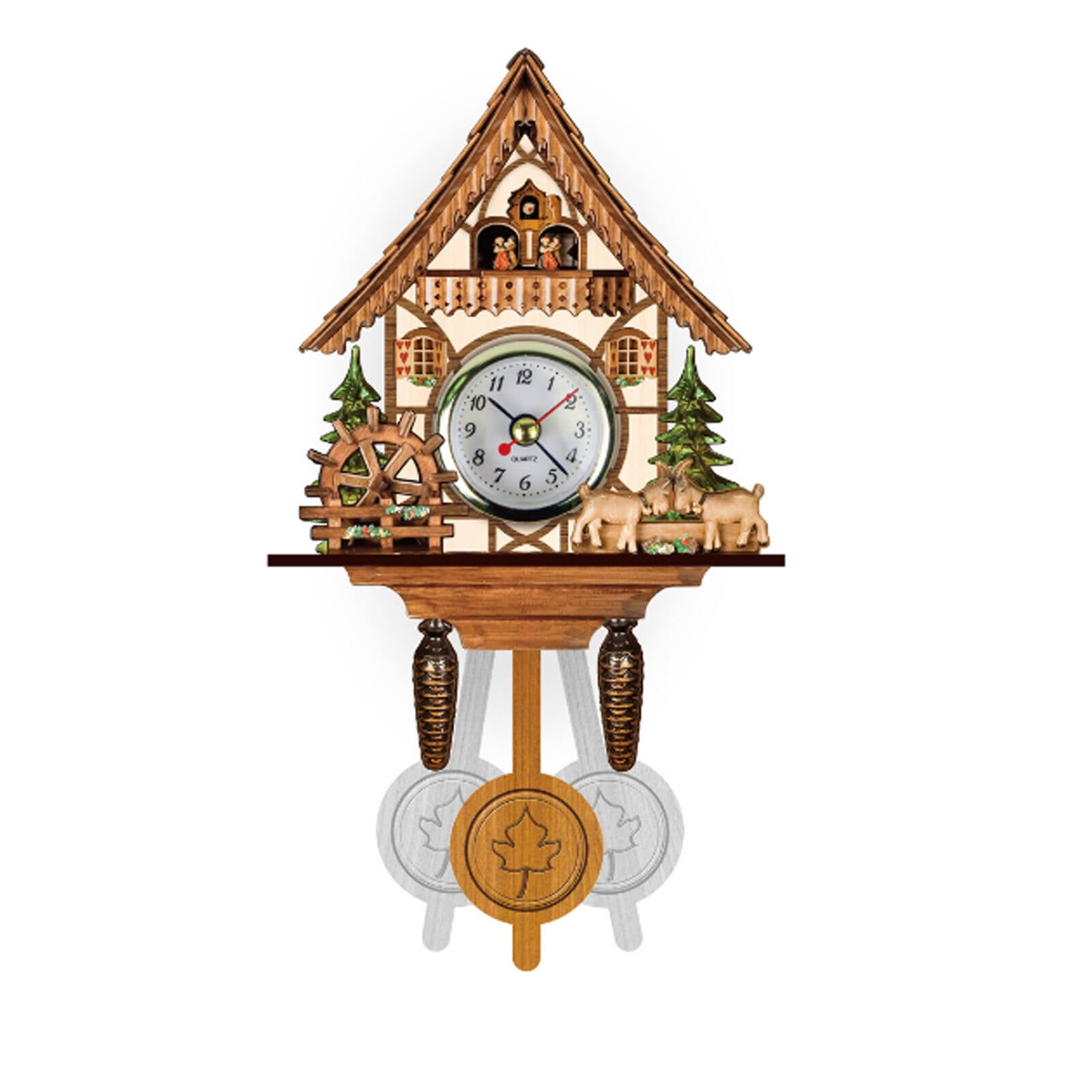 CCOCC Cuckoo Clock,Charming Wall Clock,High-Precision House Clock,Gold ...
