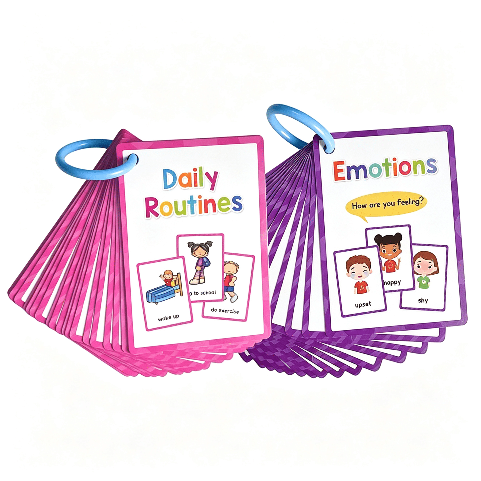 CCOCC Daily Routines&Emotions Double-Side Learning Flash Cards,35 Set ...