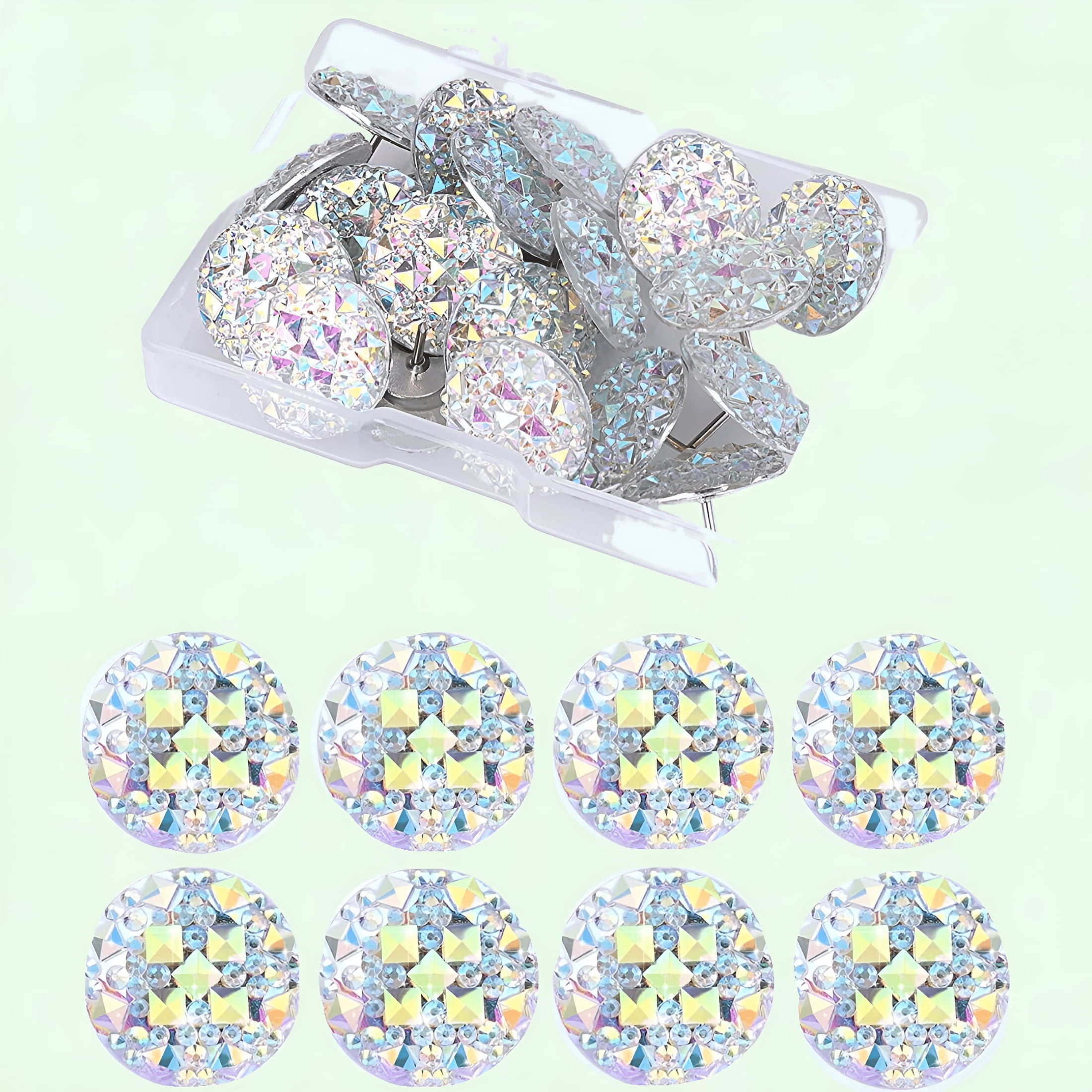 CCOCC Decorative Thumb Tacks Set of 20,Stainless Steel Point,Cubicle ...