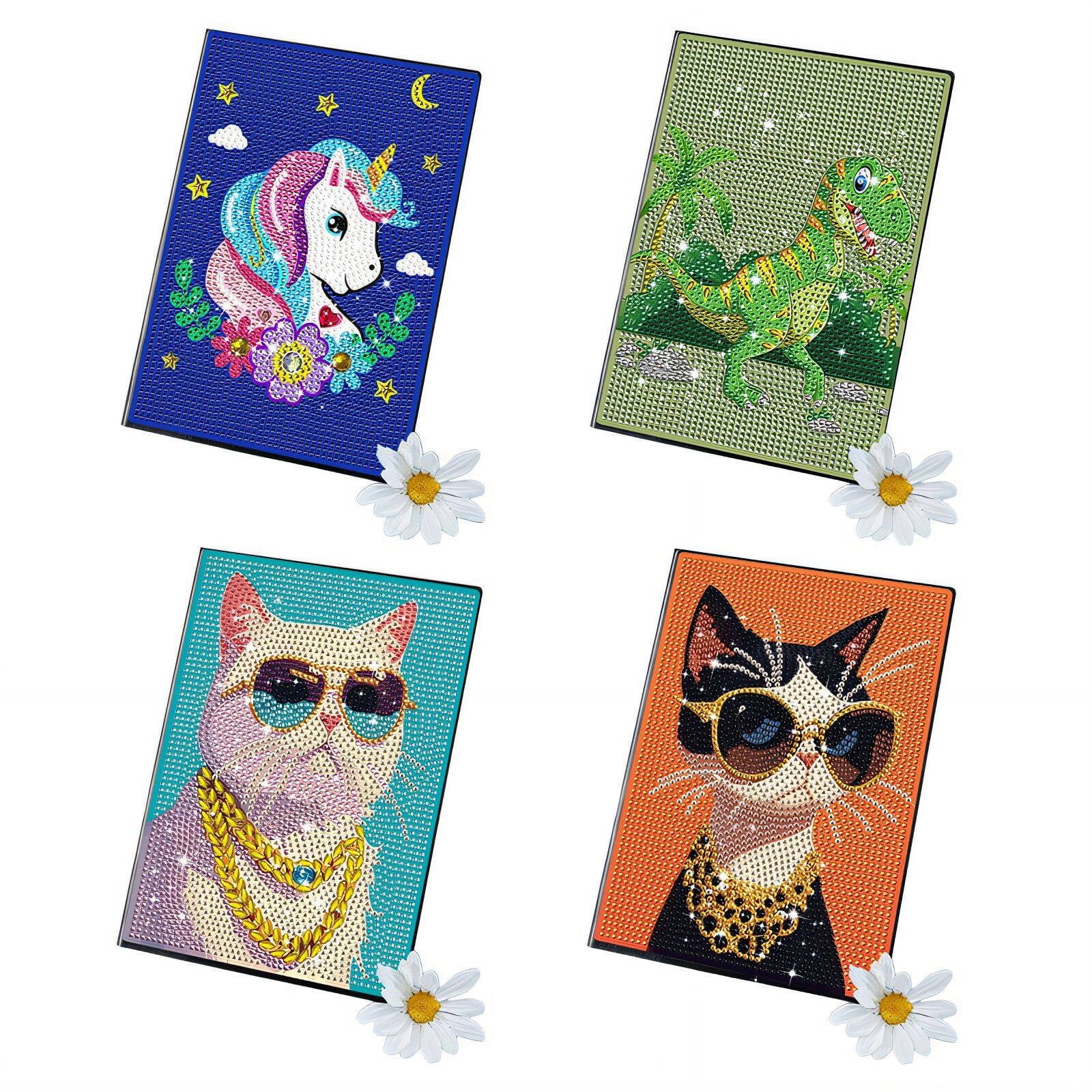 CCOCC 4Pcs Diamond Painting Kit,Notebook Dimond Art,Full Diamond Diy ...