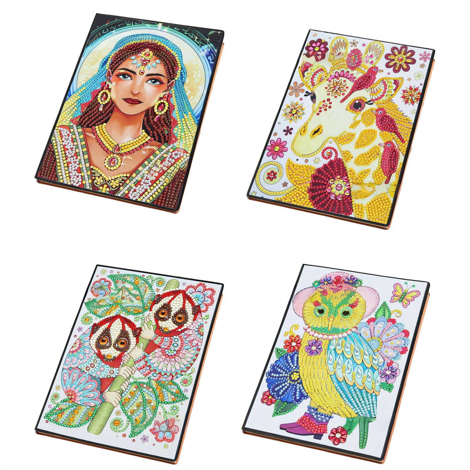 CCOCC 4Pcs Diamond Painting Kit,Notebook Dimond Art,Xmas Series Maxdia ...