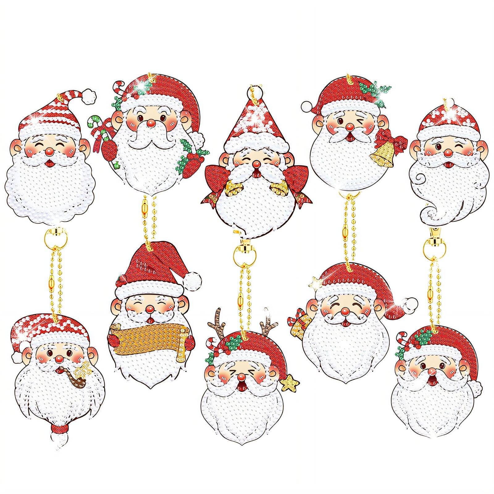CCOCC 10Pcs Diamond Painting,Widgets Stitch Diamond Art,Santa Claus ...